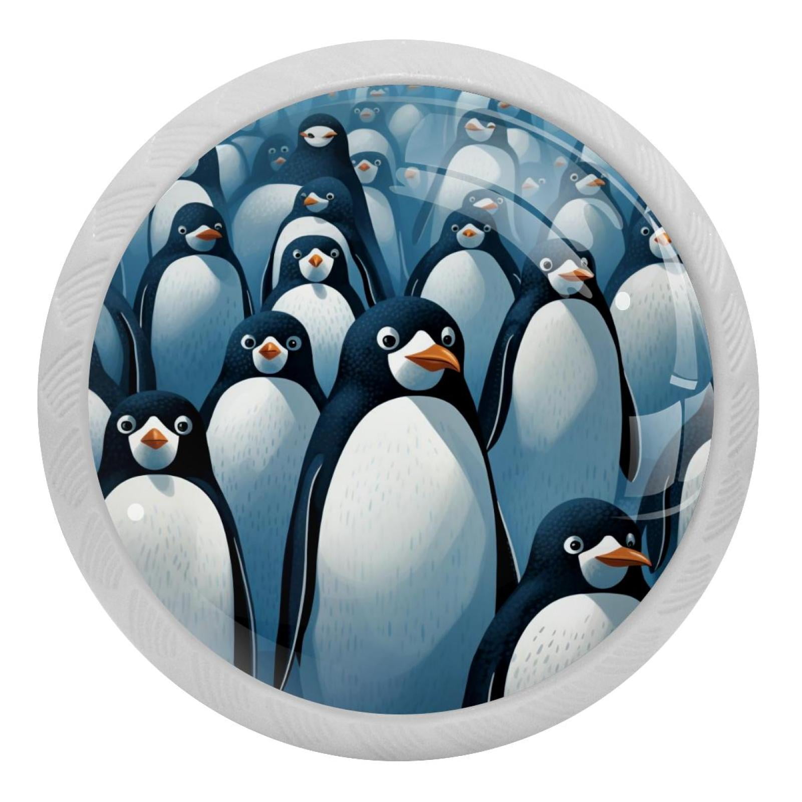 Penguin Fluorescent Drawer Pulls with Screws: Round 4-Pack of Glow-in ...