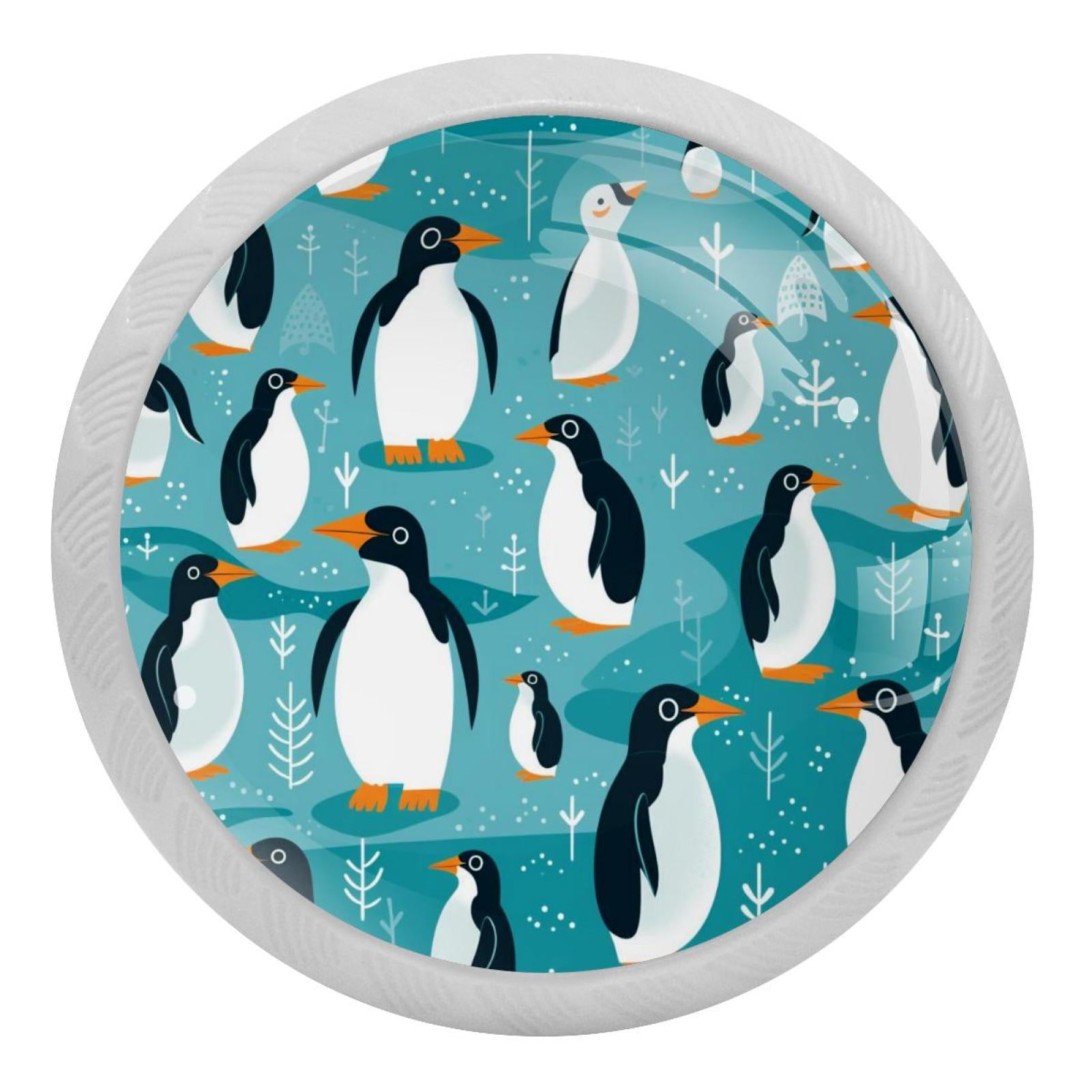 Penguin Fluorescent Drawer Pulls with Screws: Round 4-Pack Glow-in-the ...