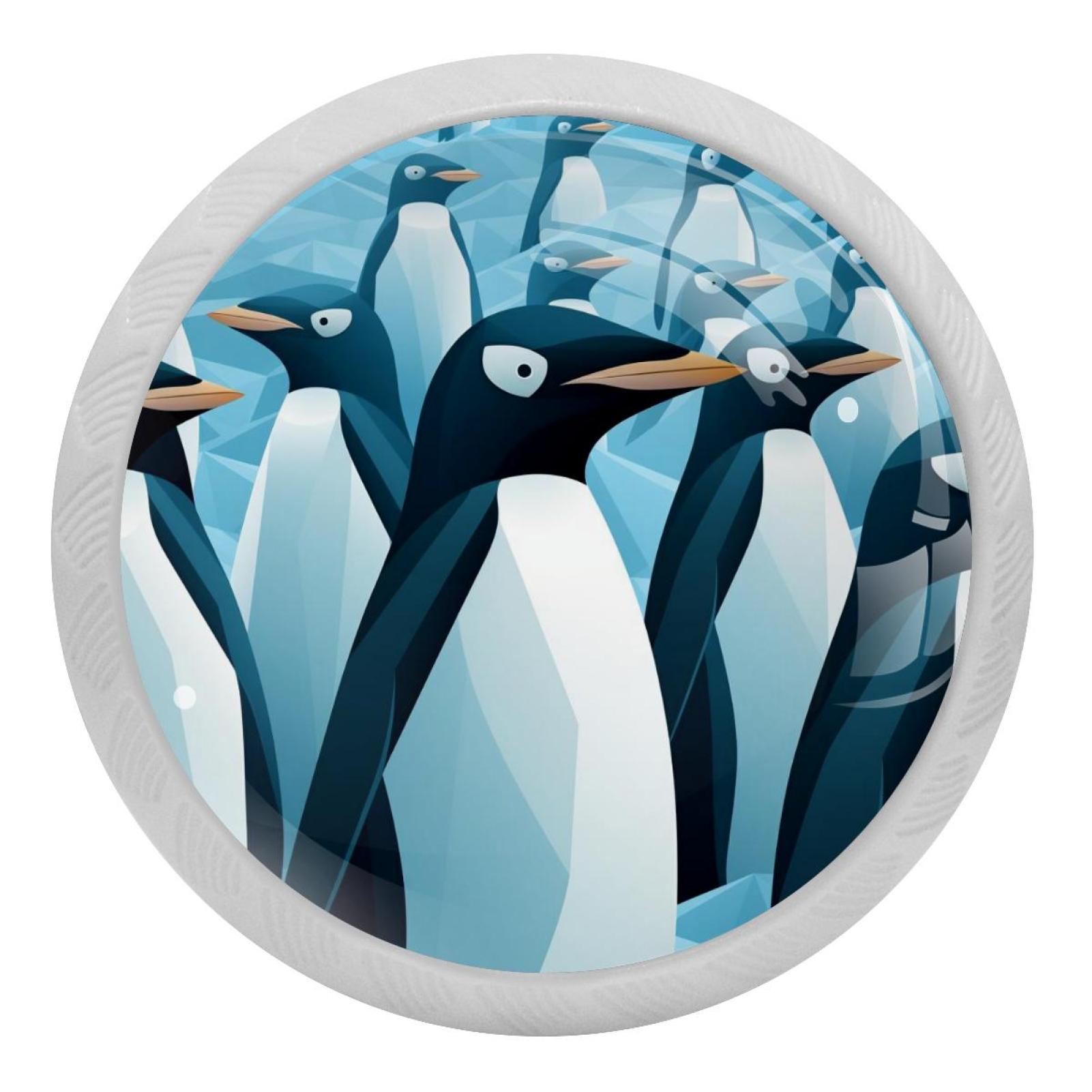 Penguin Fluorescent Drawer Pulls with Screws: Round 4-Pack Glow-in-the ...