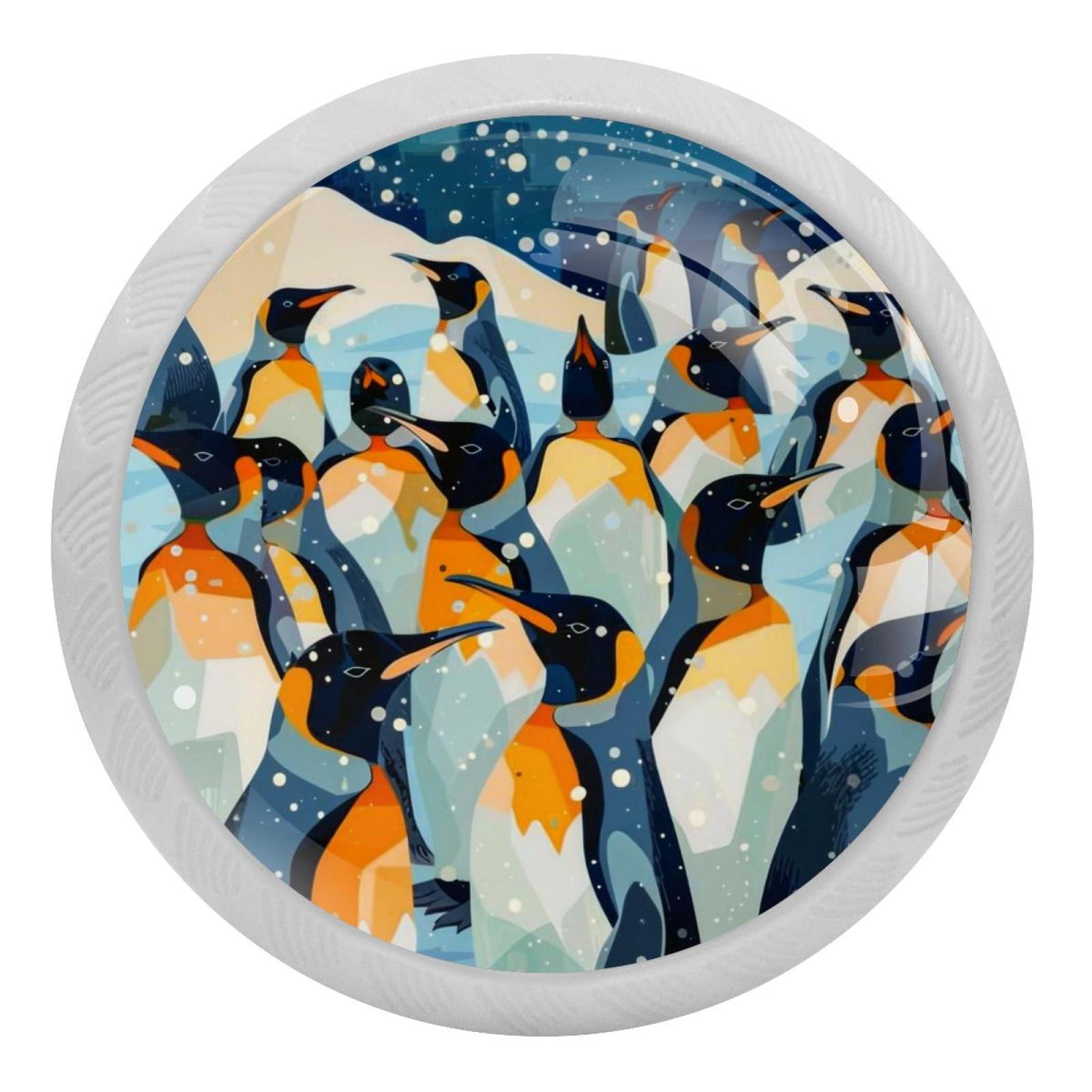 Penguin Fluorescent Drawer Pulls with Screws: Round 4-Pack, Glow-in-the ...
