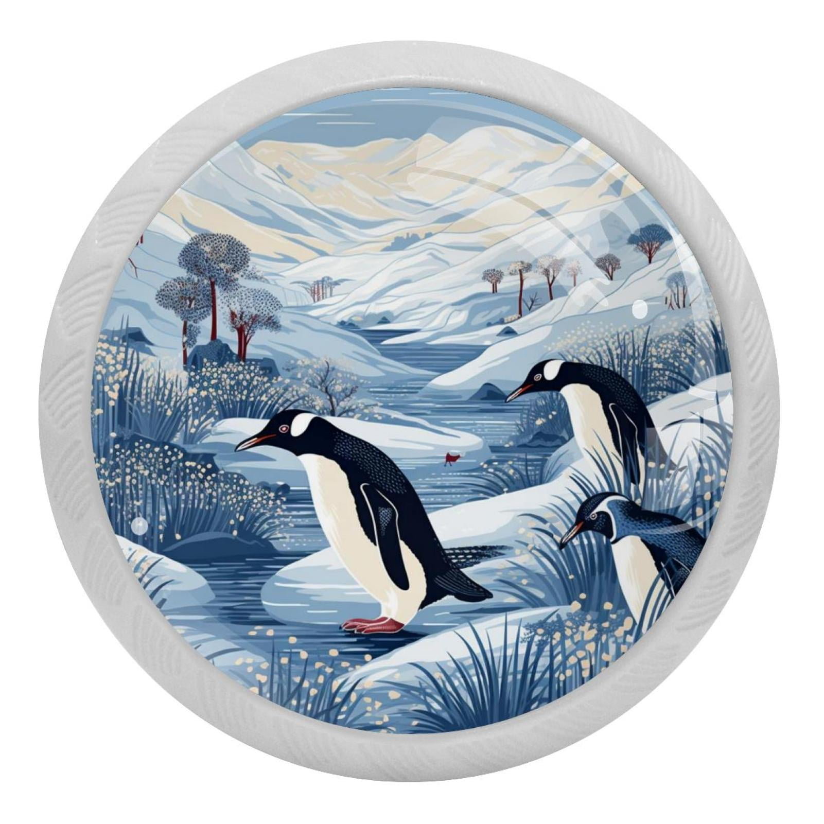 Penguin Fluorescent Drawer Pulls with Screws: Round 4-Pack Glow-in-the ...