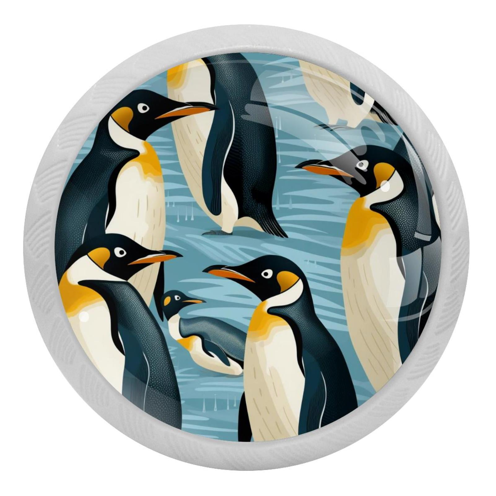 Penguin Fluorescent Drawer Pulls with Screws: Round 4-Pack Glow-in-the ...