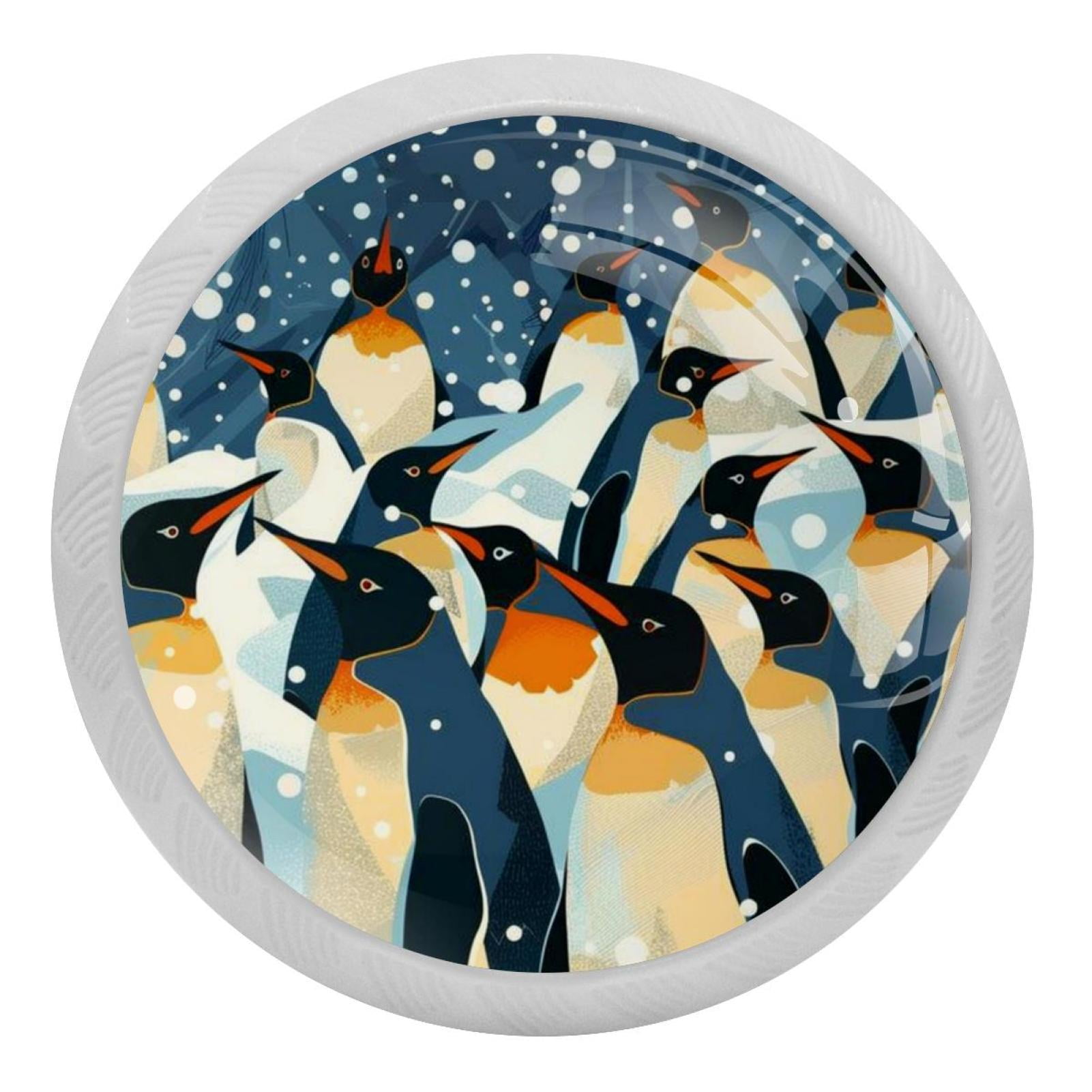 Penguin Fluorescent Drawer Pulls with Screws - Round 4-Pack Glow-in-the ...