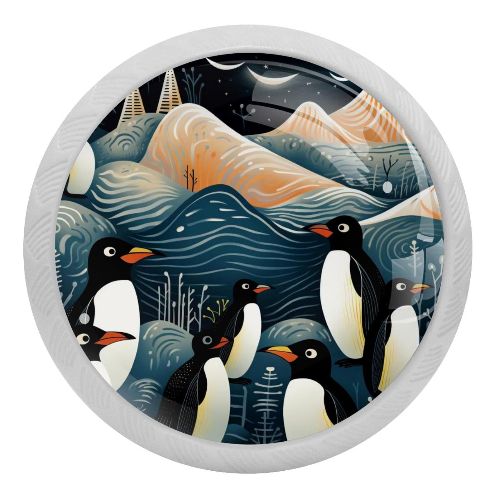 Penguin Fluorescent Drawer Pulls with Screws: Round 4-Pack Glow-in-the ...