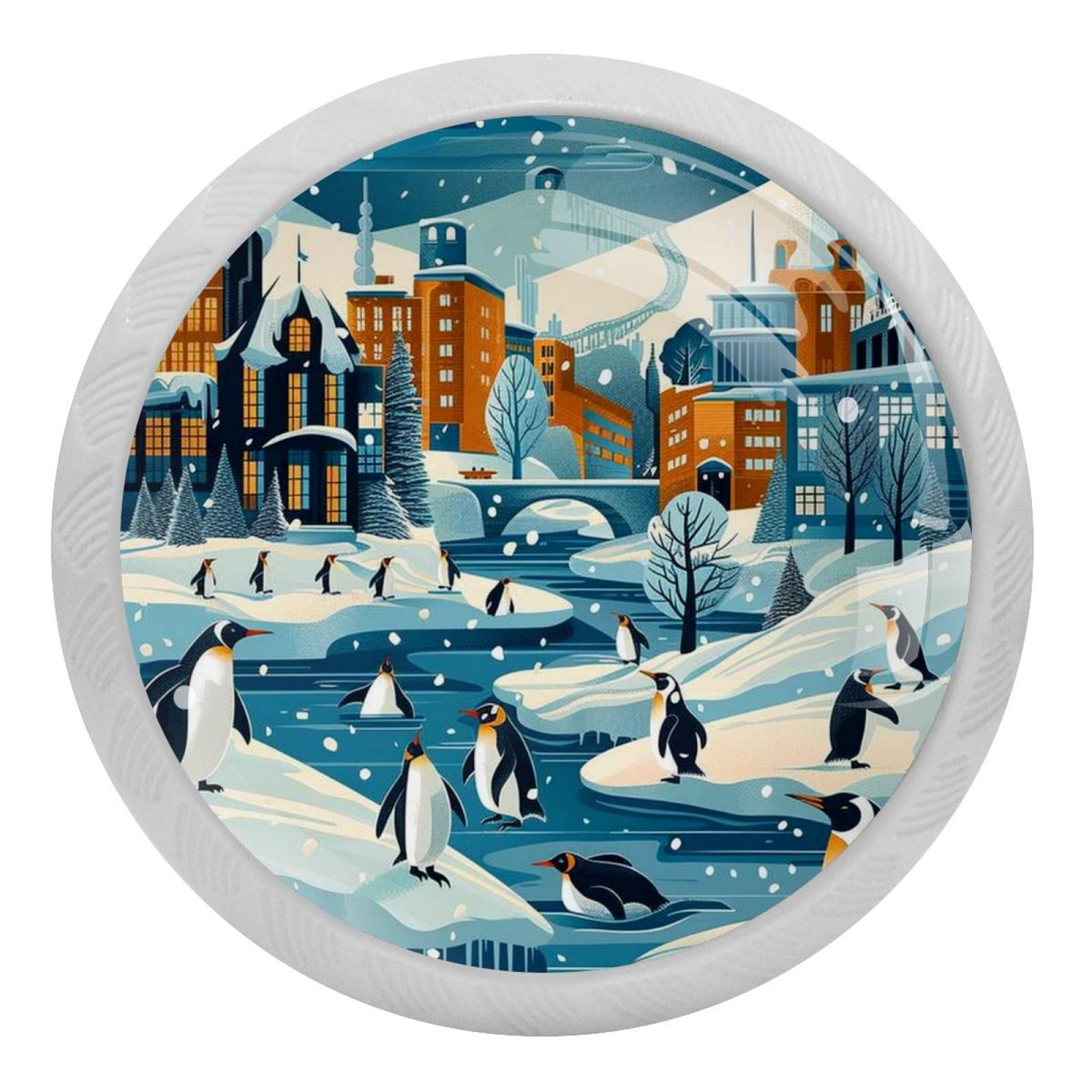 Penguin Fluorescent Drawer Pulls with Screws: Round 4-Pack, Glow-in-the ...
