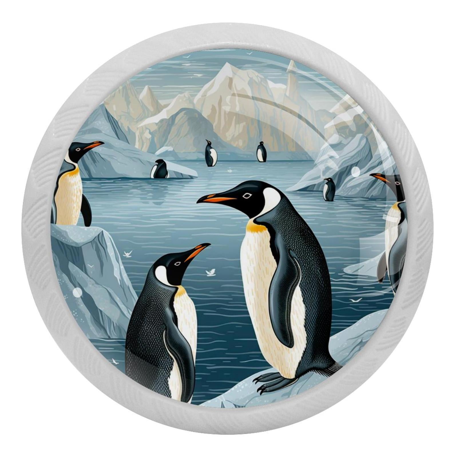 Penguin Fluorescent Drawer Pulls with Screws, Round 4-Pack, Glow-in-the ...