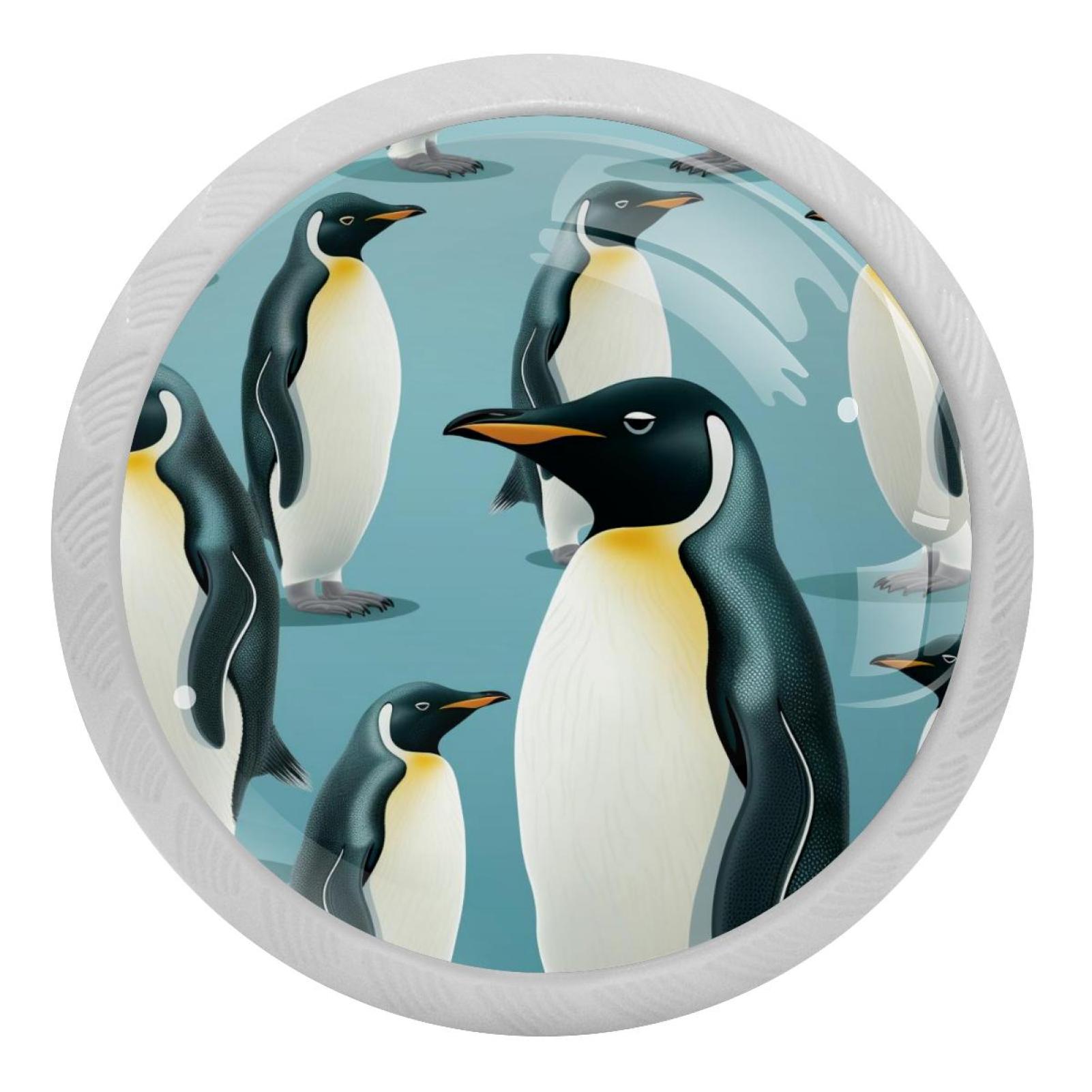 Penguin Fluorescent Drawer Pulls with Screws - Round 4-Pack, Glow-in ...