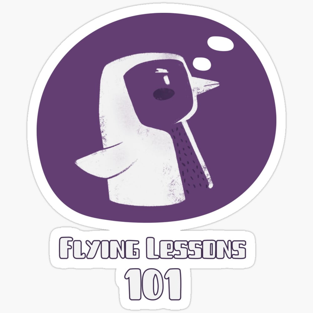 Penguin Flying Lessons 101 Sticker Phone Decal Water Bottle Stickers ...