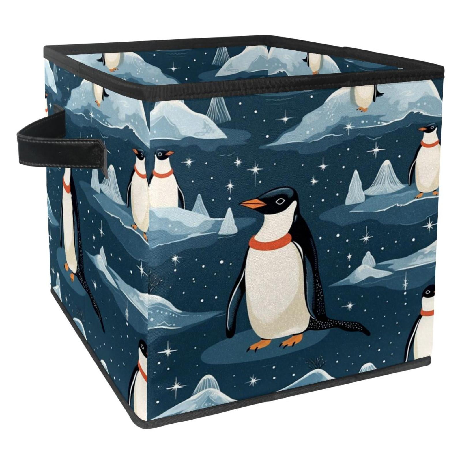 Penguin Foldable Storage Containers with Handle, 10.8"x10.5"x10.6 ...