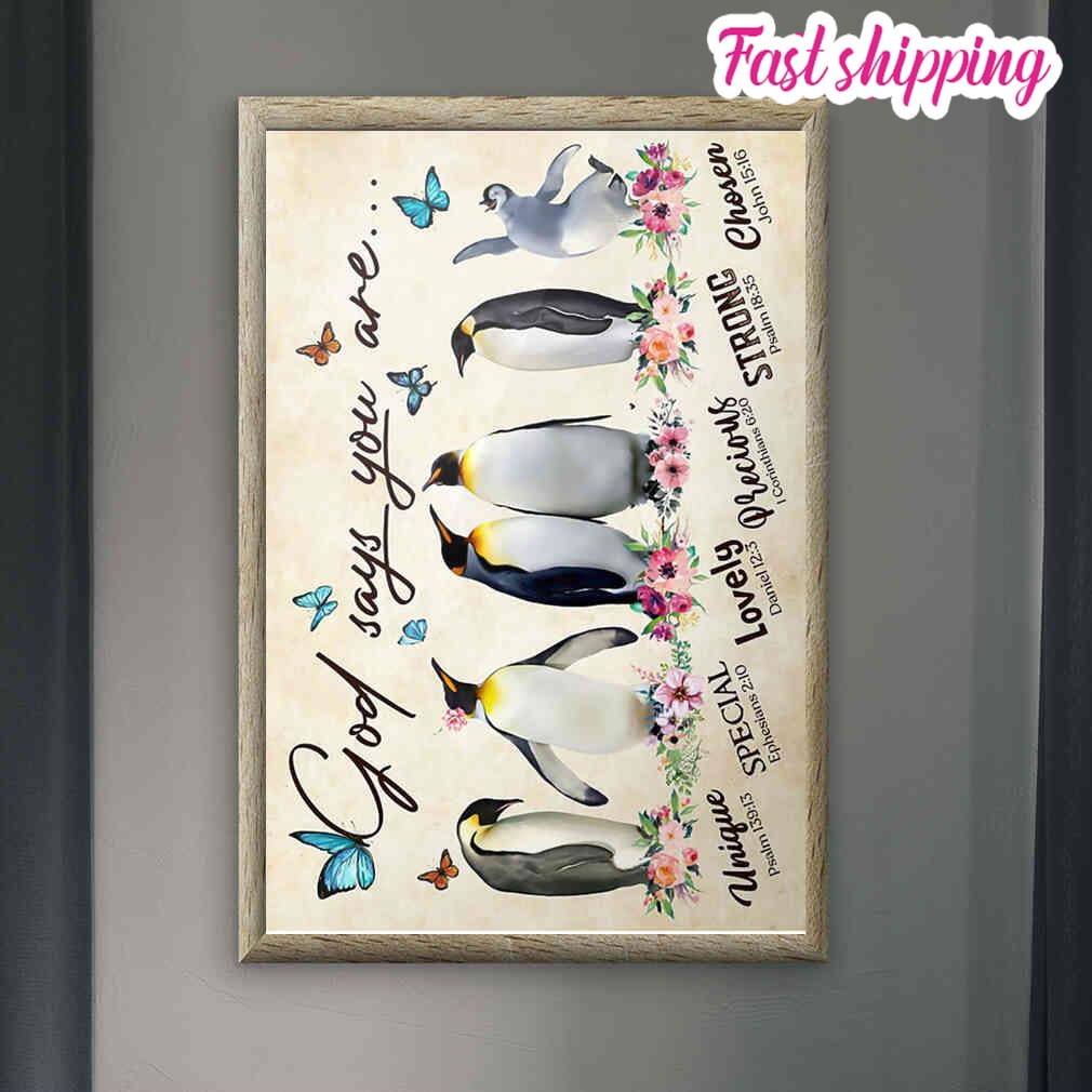 Penguin God Says You Are Poster Prints Poster Wall Art Vertical 16 x 24 ...