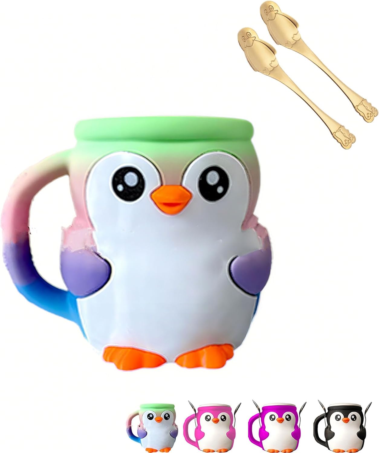 Penguin Ice Cream Holder, 3D Printed Pint Size Ice Cream Holder Penguin ...