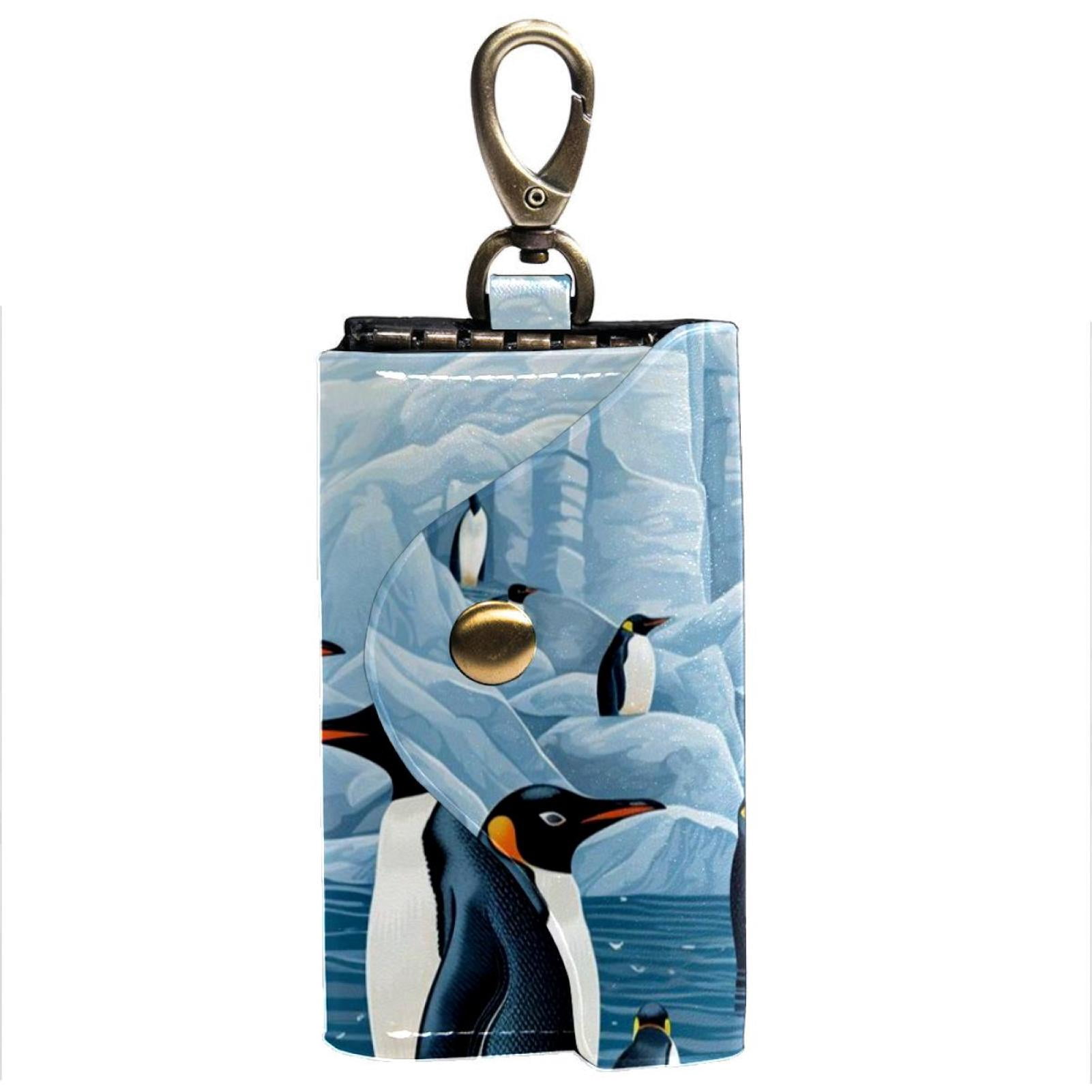 Penguin Key Holder Case Card ID Holder Wallet with 6 Hooks and Side ...