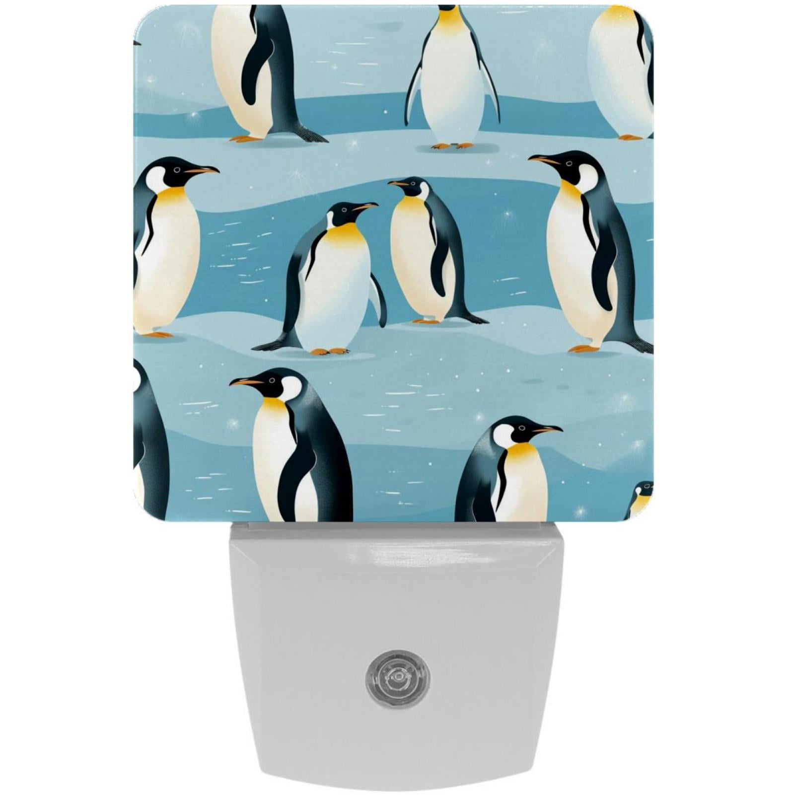 Penguin LED Square Night Lights for Bedroom and Living Room, Decorative ...