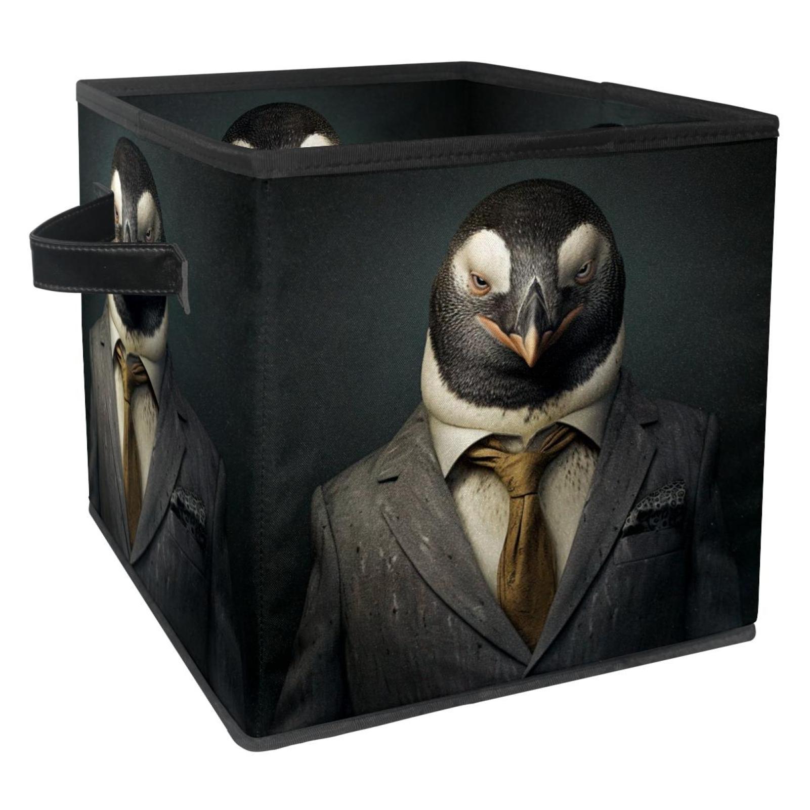 Penguin Large Capacity Foldable Storage Basket Organizer Bins with ...