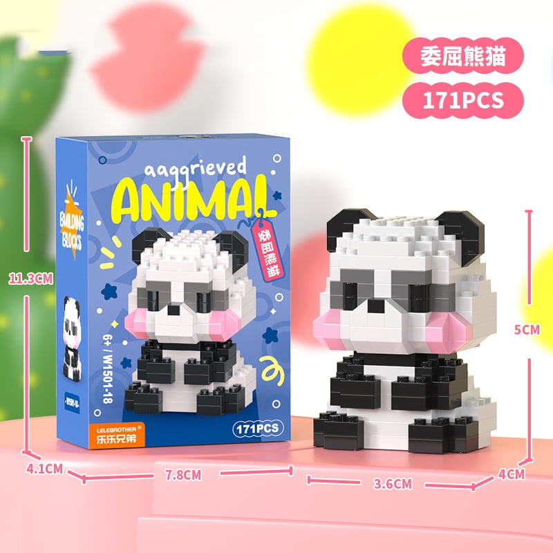 Penguin Mini Block Animal Reindeer Micro Building Block for Adults 3D ...