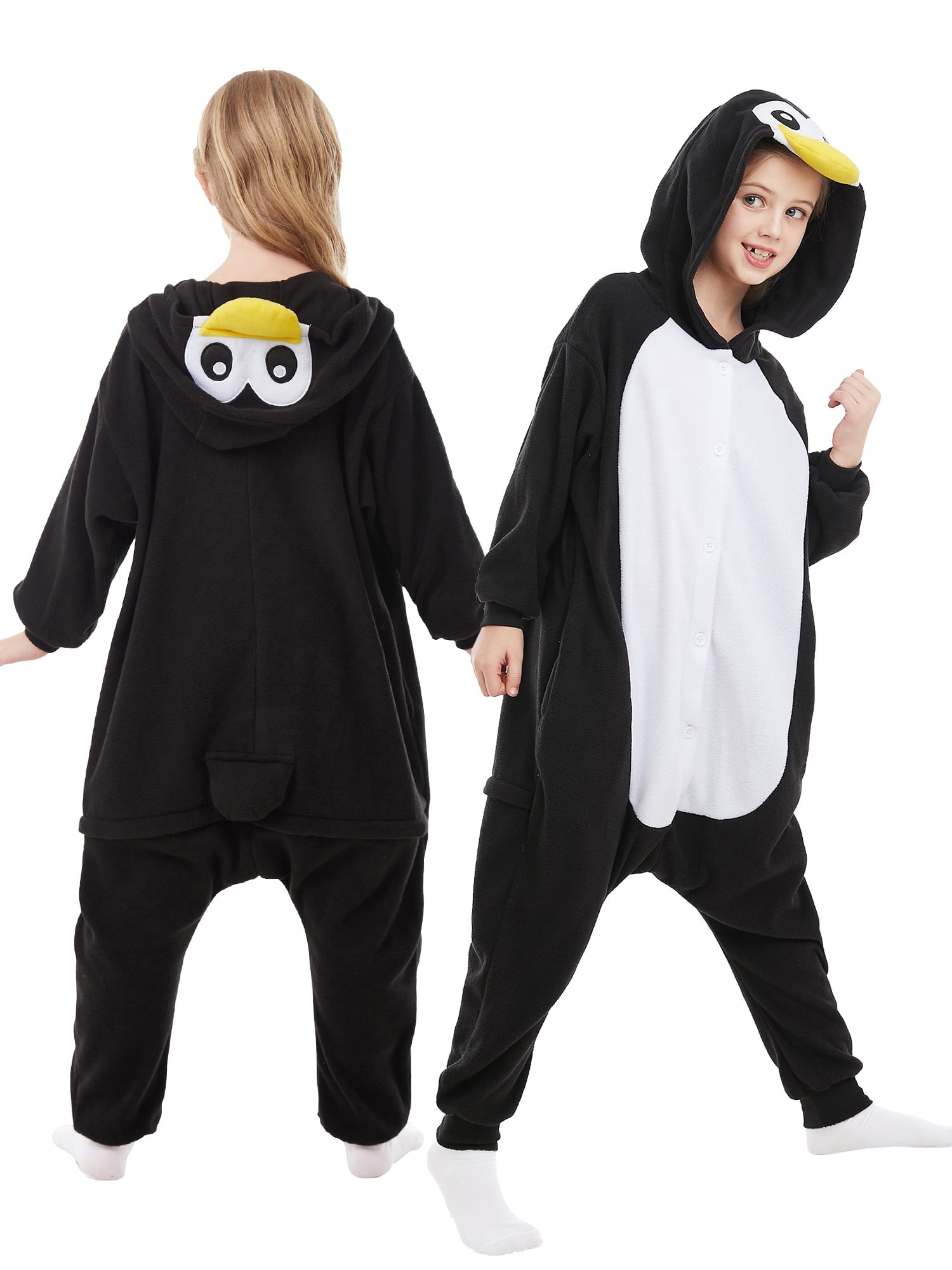 Penguin Onesie Pajama Kids Unisex Animal Costumes Polyester One-Piece ...