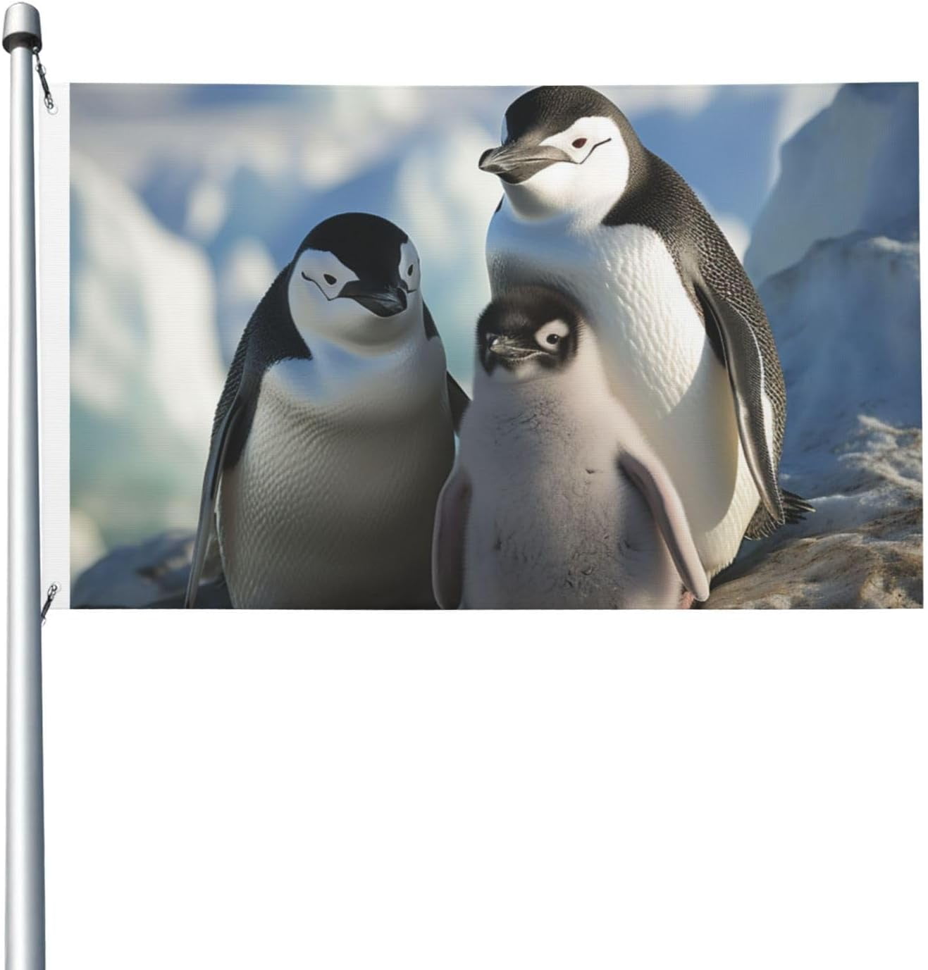 Penguin Parents Flag 3x5 ft Flags for Outside Funny Banner Garden Flag ...