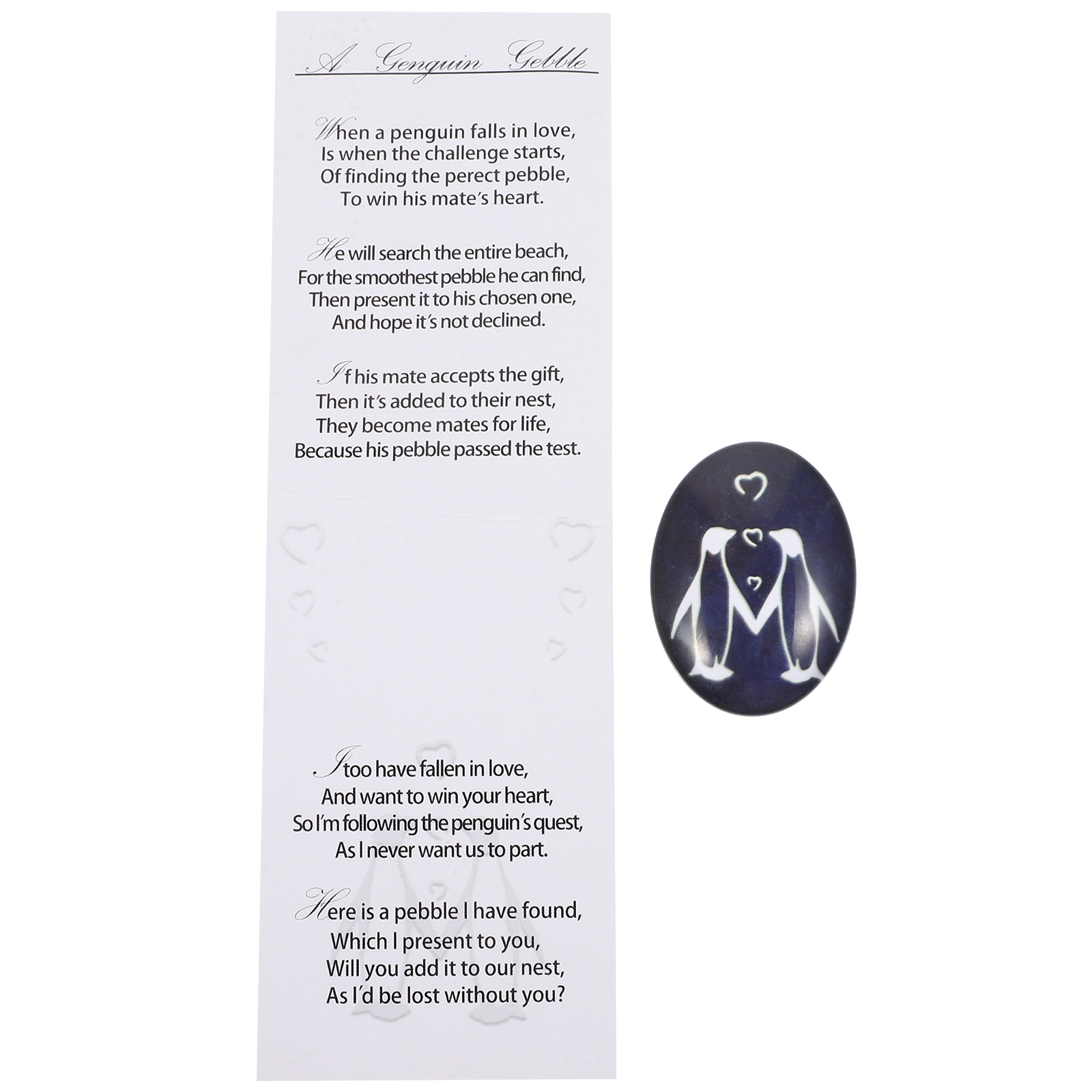 Penguin Pebble Gift The Gift Room Decor Glass Small Penguin Pebble ...