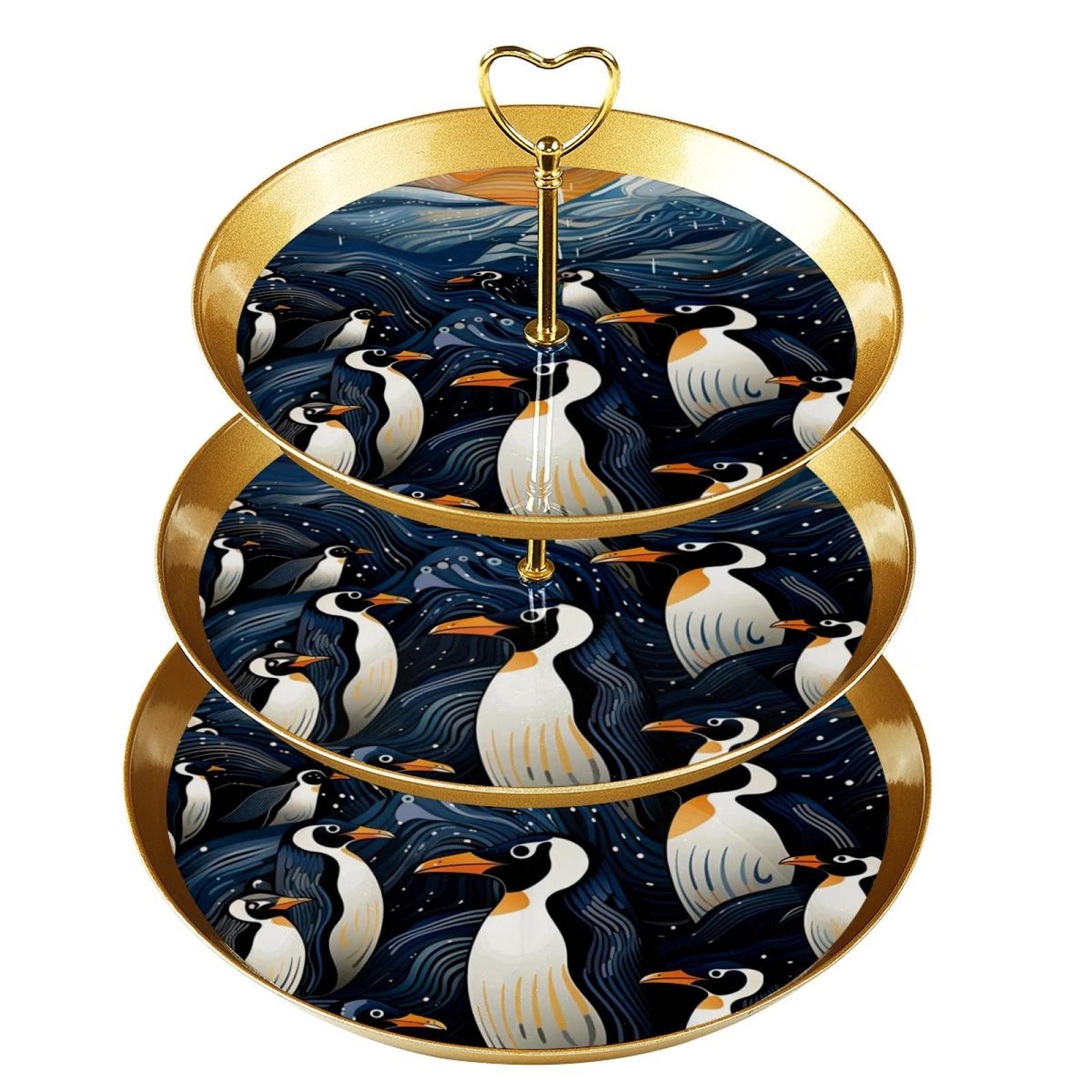 Penguin Plastic Discs Dessert Table Holder with Iron Pillars - Elegant ...