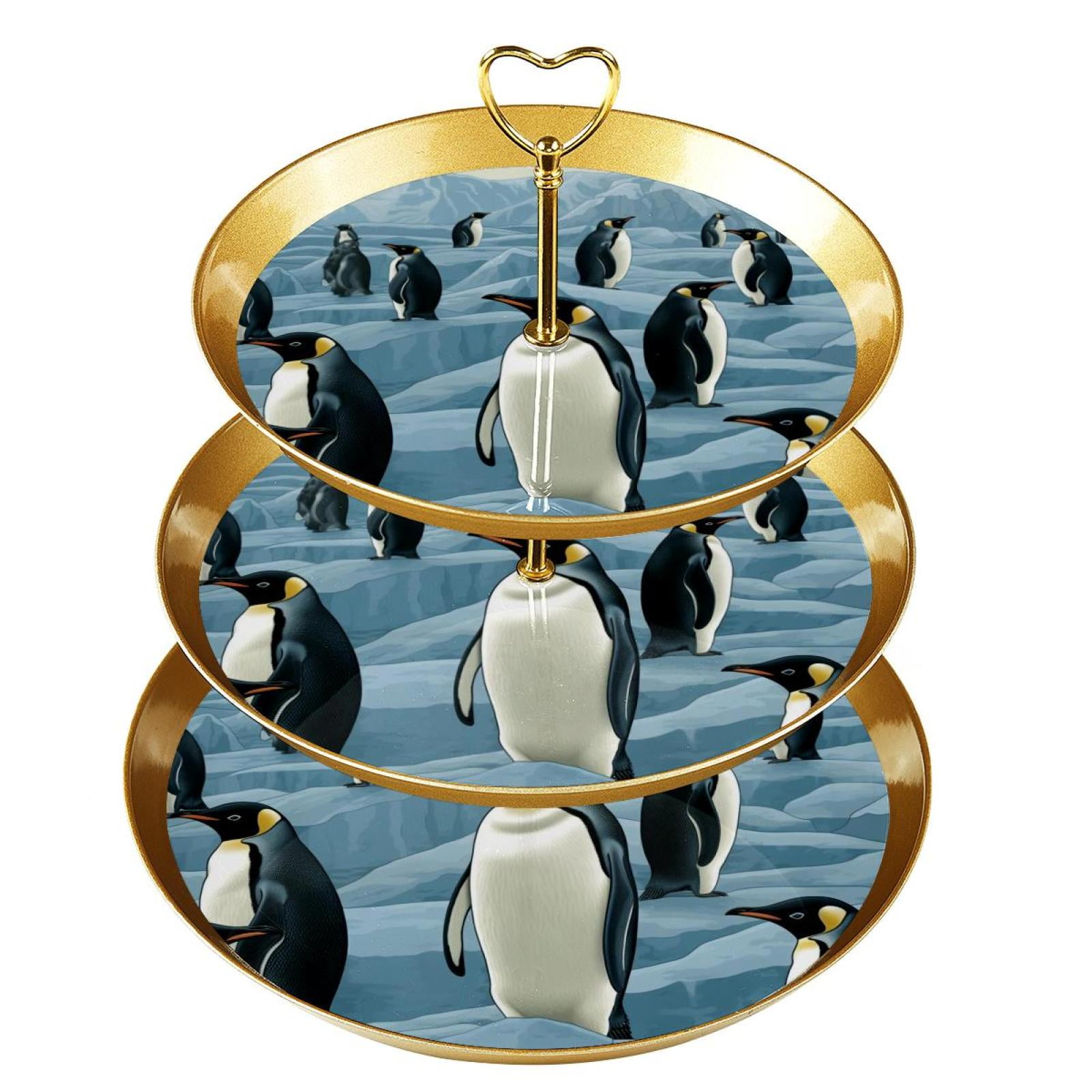 Penguin Plastic Discs Dessert Table Holder with Iron Pillars - Elegant ...