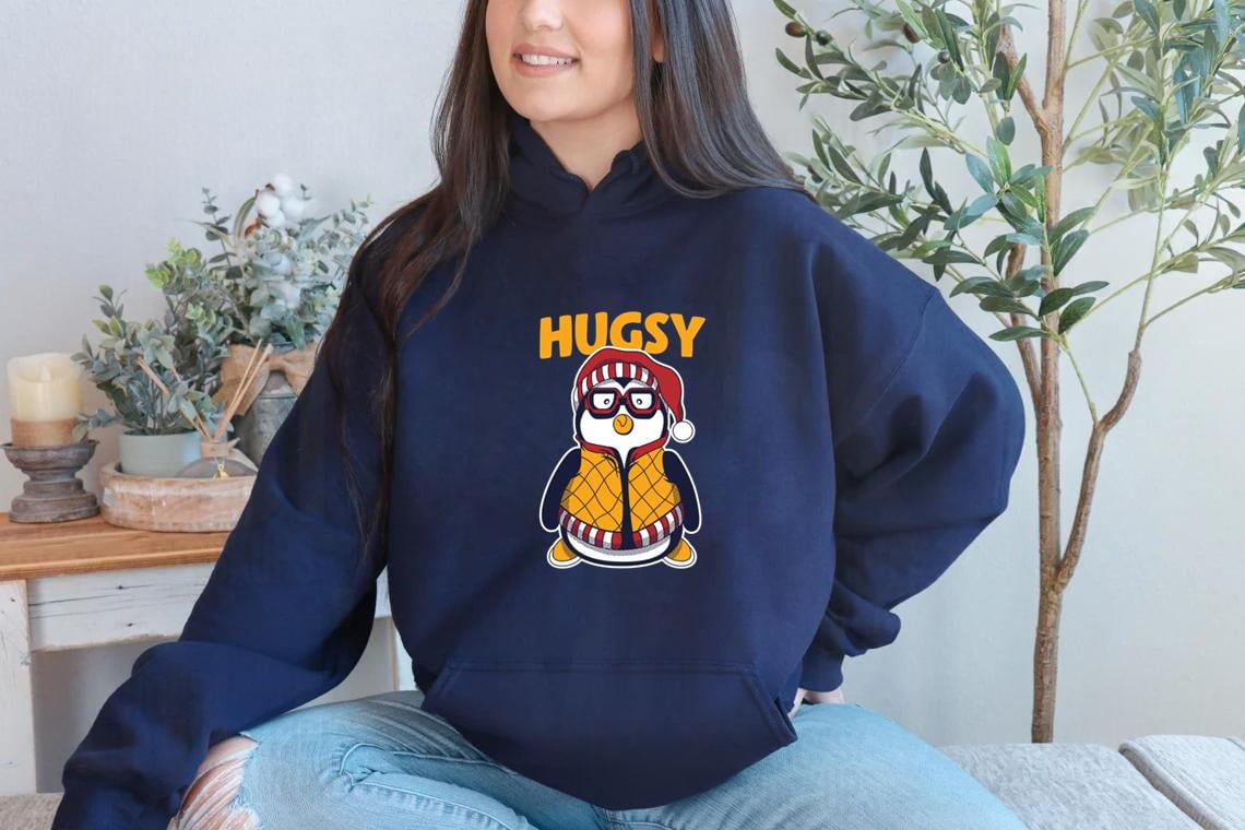 Penguin Plush Hoodie Hugsy Friends TV Nostalgia Vibe, for men & women ...