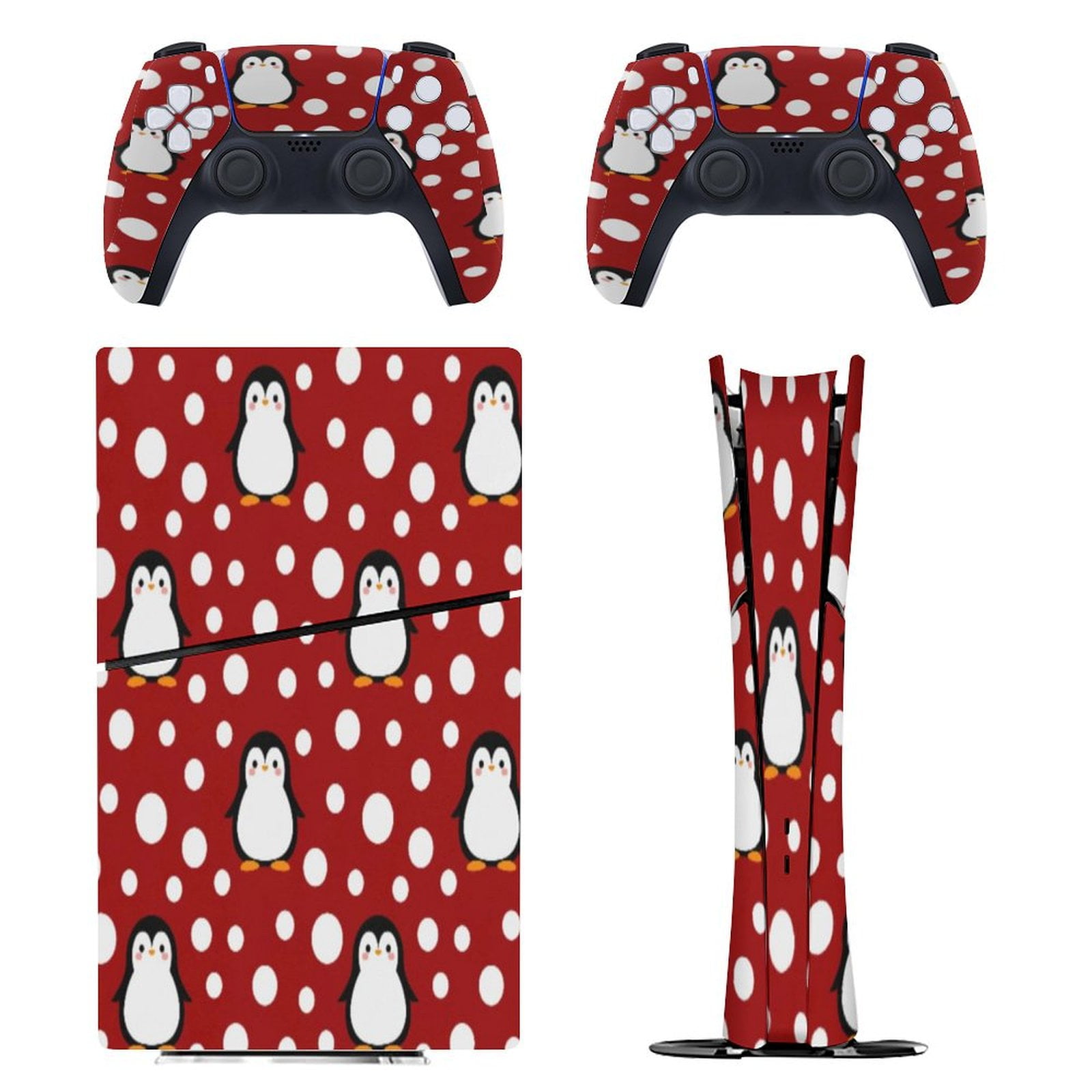 Penguin Polka Dots PS5/PS5 Slim Digital Disc Skin Sticker For Console ...
