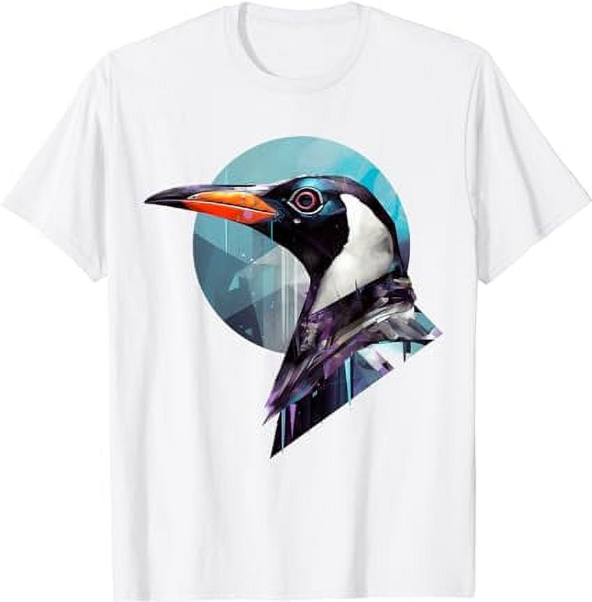 Penguin Polygon Geometric Artwork | Animal Motif Penguin T-Shirt ...