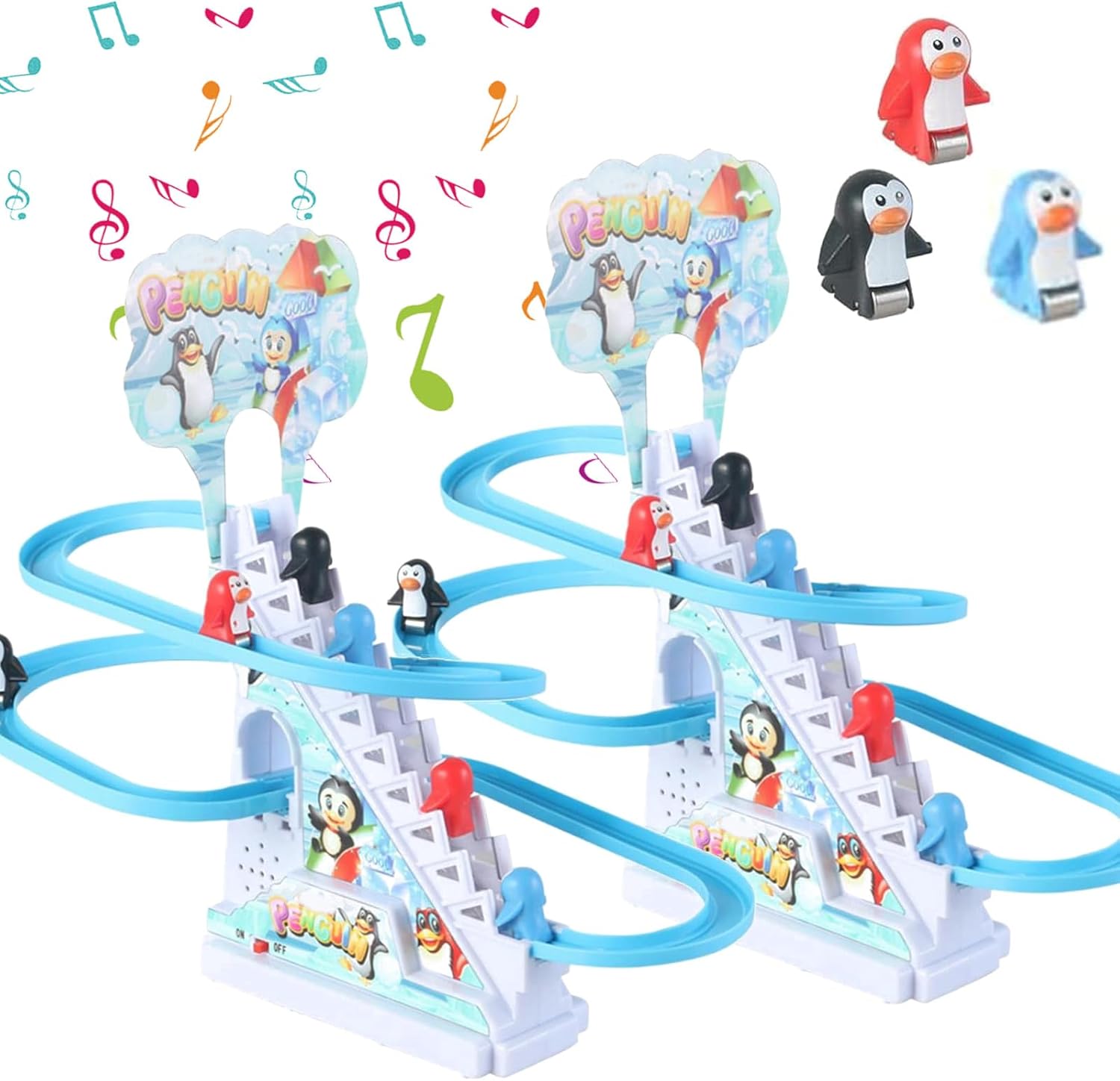 Penguin Race Game, Playful Penguin Race, Penguin Track Game with ...