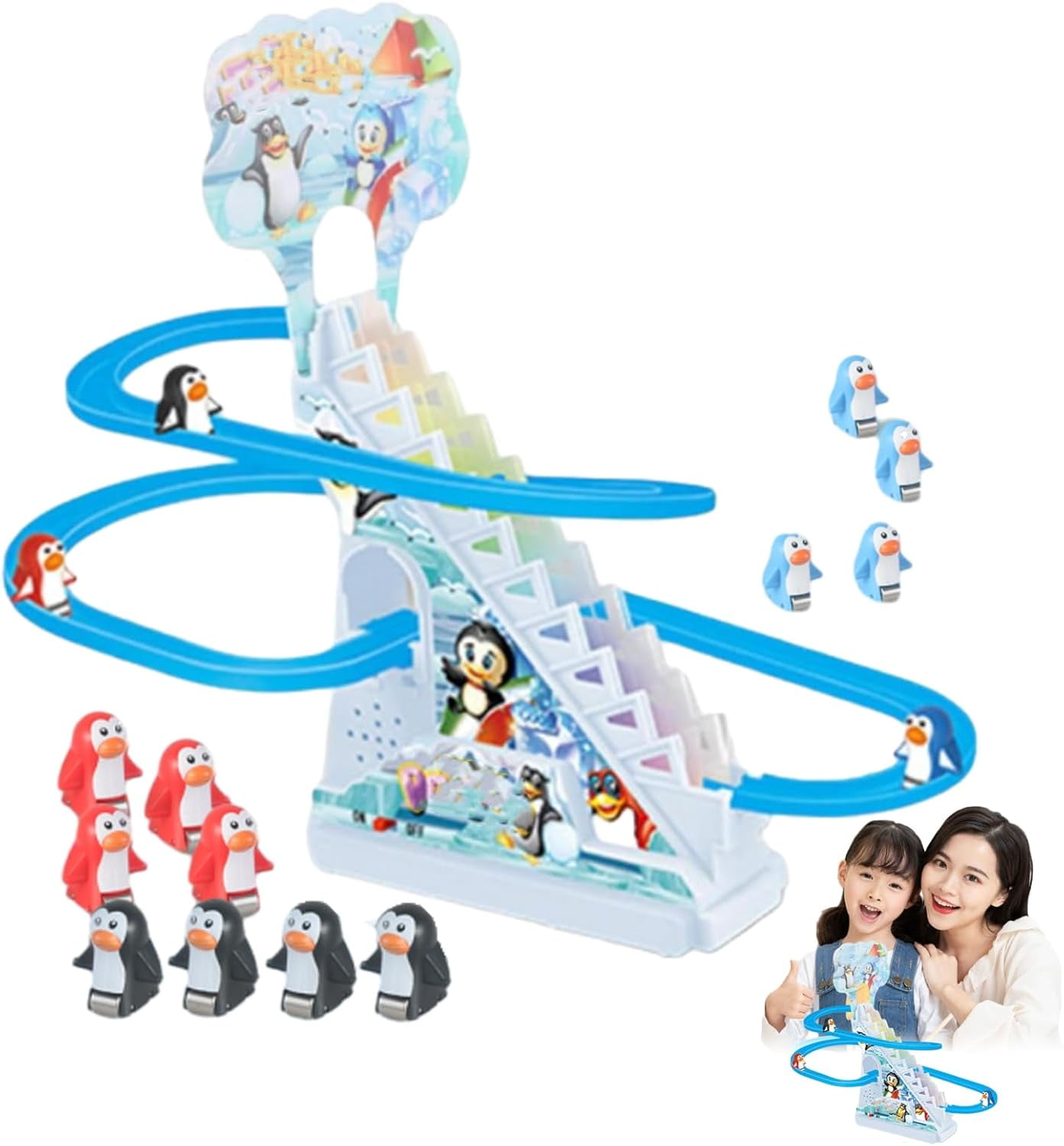 Penguin Race Game, Playful Penguin Race, Penguin Track Game with ...