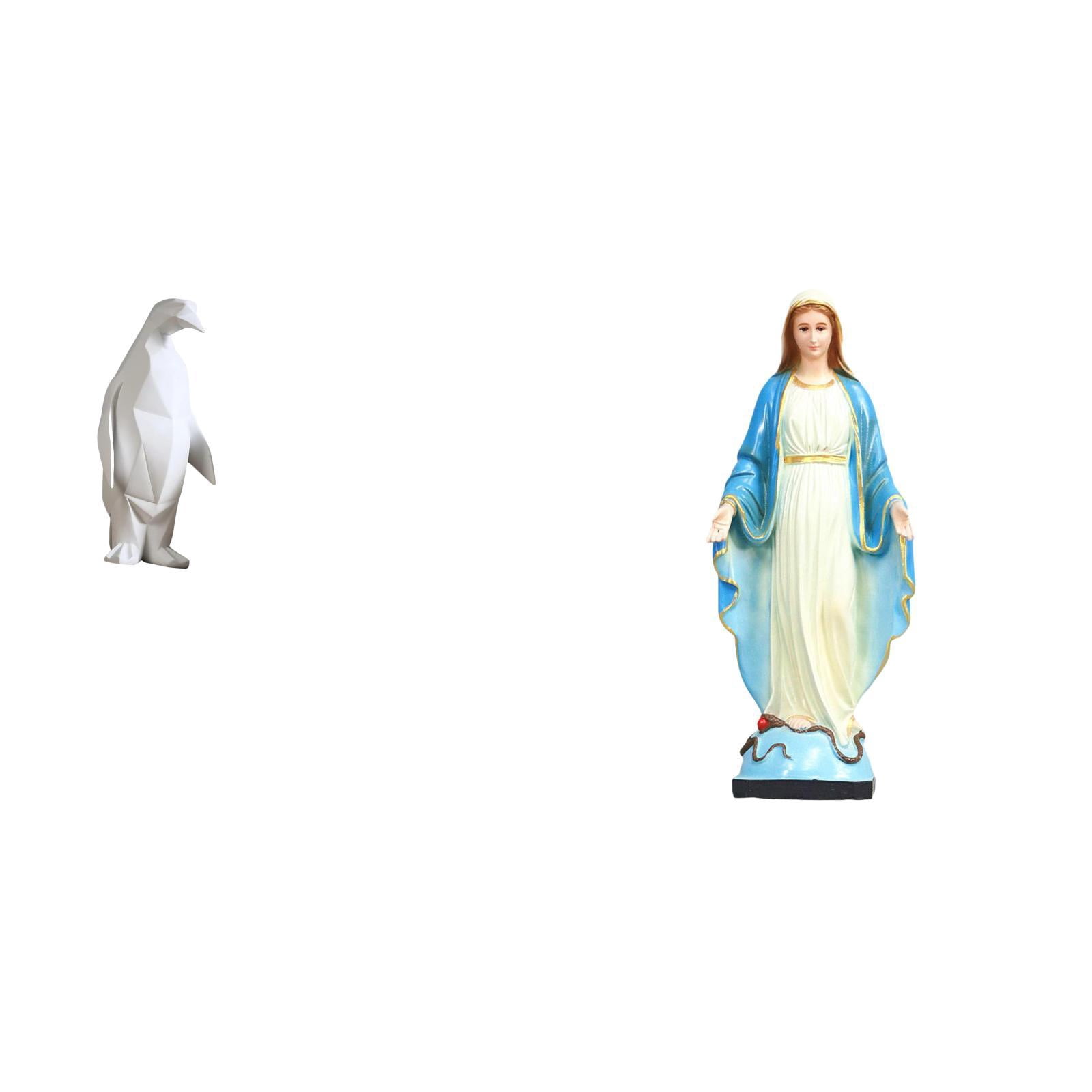 Penguin Resin Statue Virgin Figurine Catholic Sculpture Collectible ...