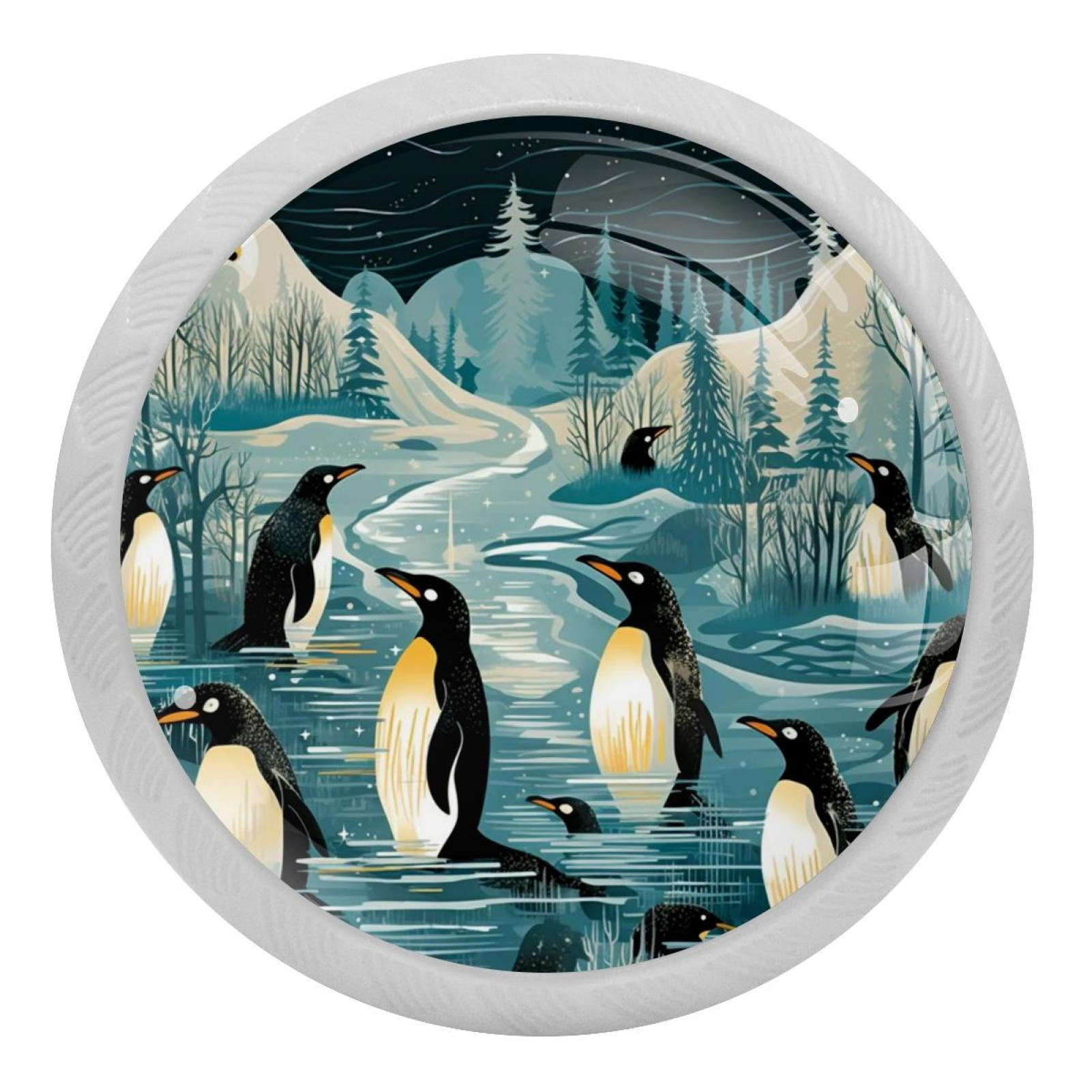Penguin Round Glow-in-the-Dark Cabinet Knobs: Fluorescent Drawer Pulls ...