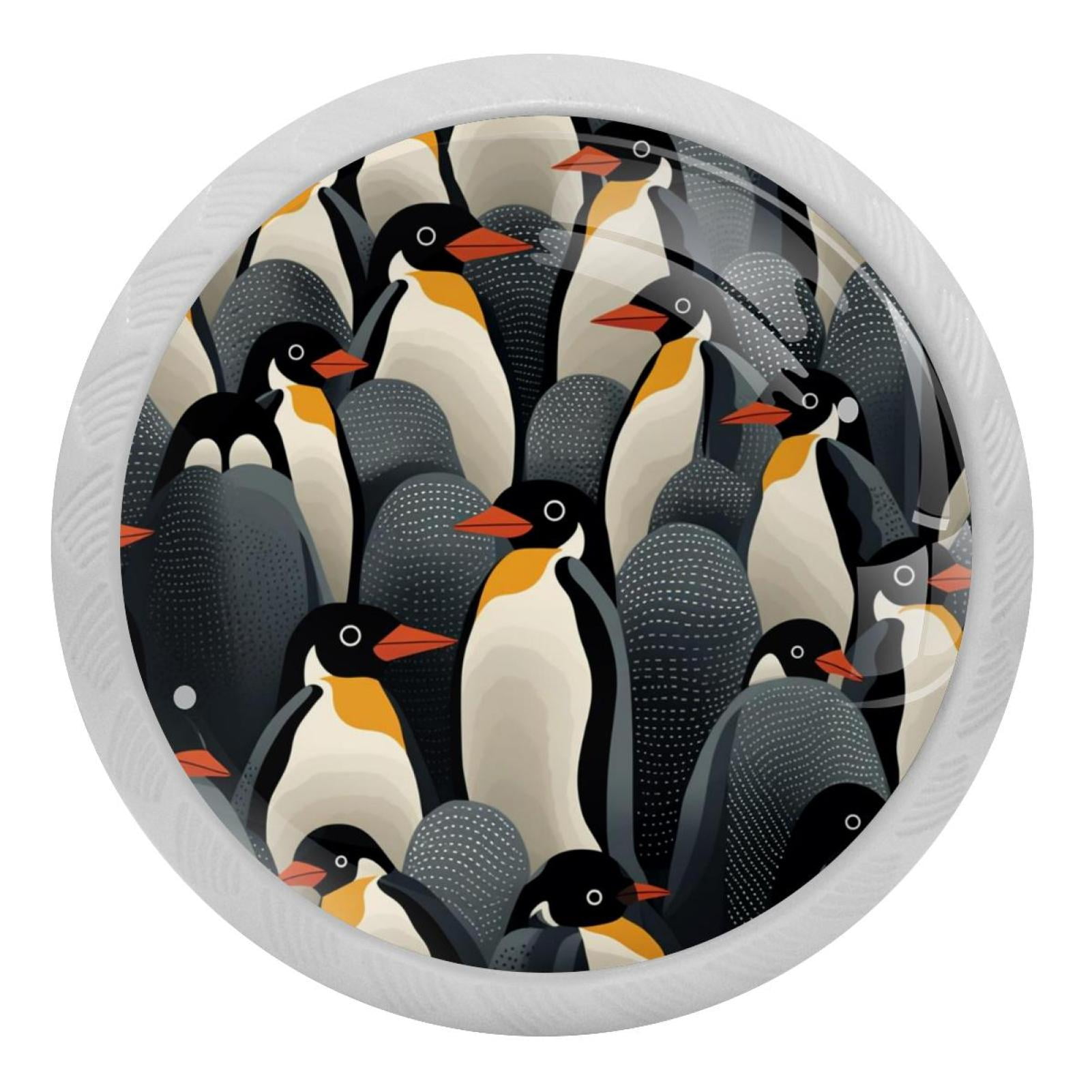 Penguin Round Glow-in-the-Dark Cabinet Knobs: Fluorescent Drawer Pulls ...