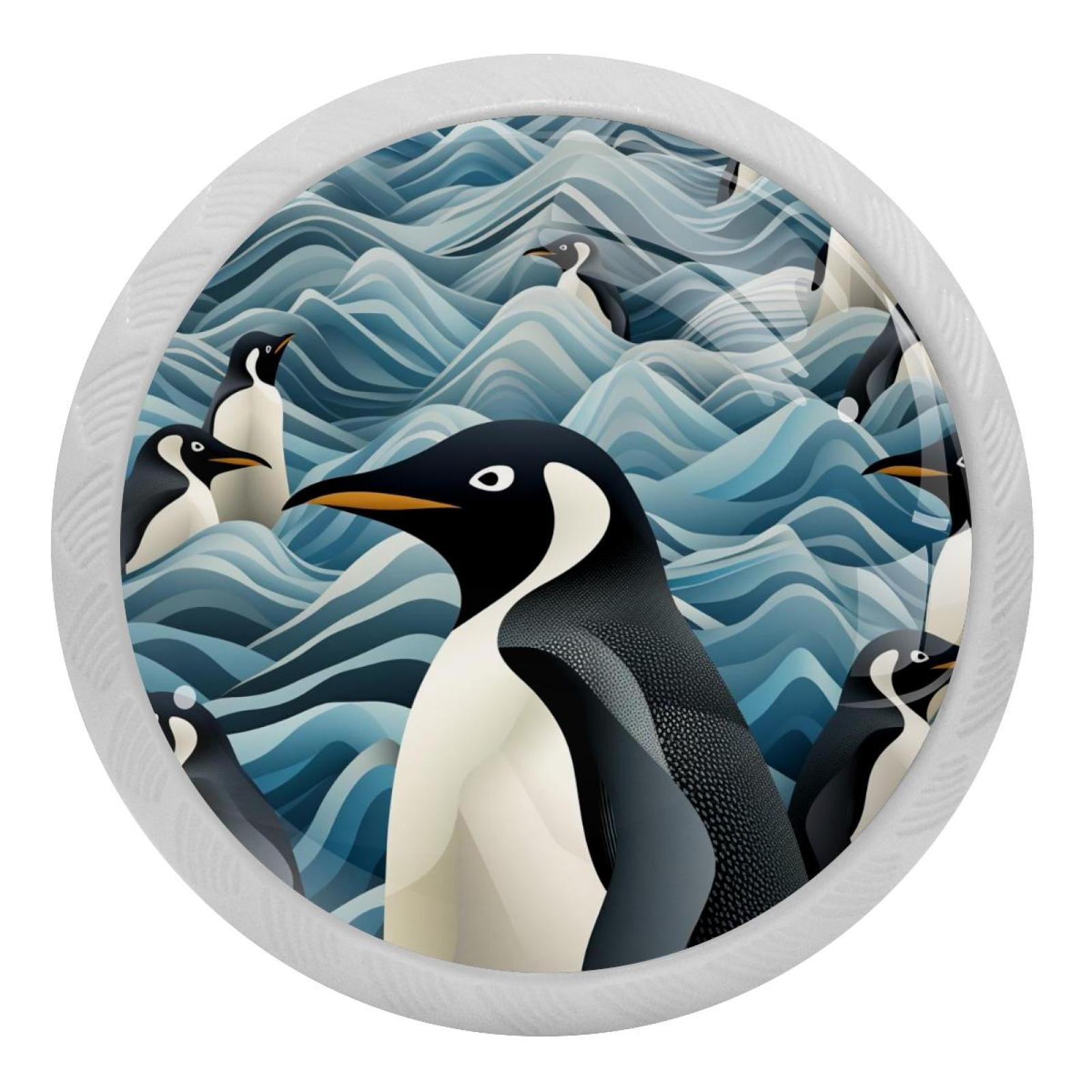 Penguin Round Glow-in-the-Dark Cabinet Knobs: Fluorescent Drawer Pulls ...