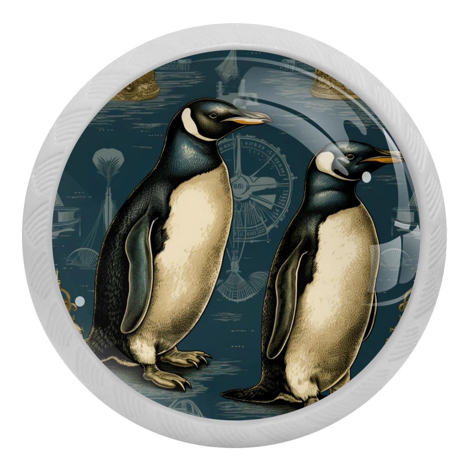 Penguin Round Glow-in-the-Dark Dresser Knobs: Fluorescent Drawer Pulls ...