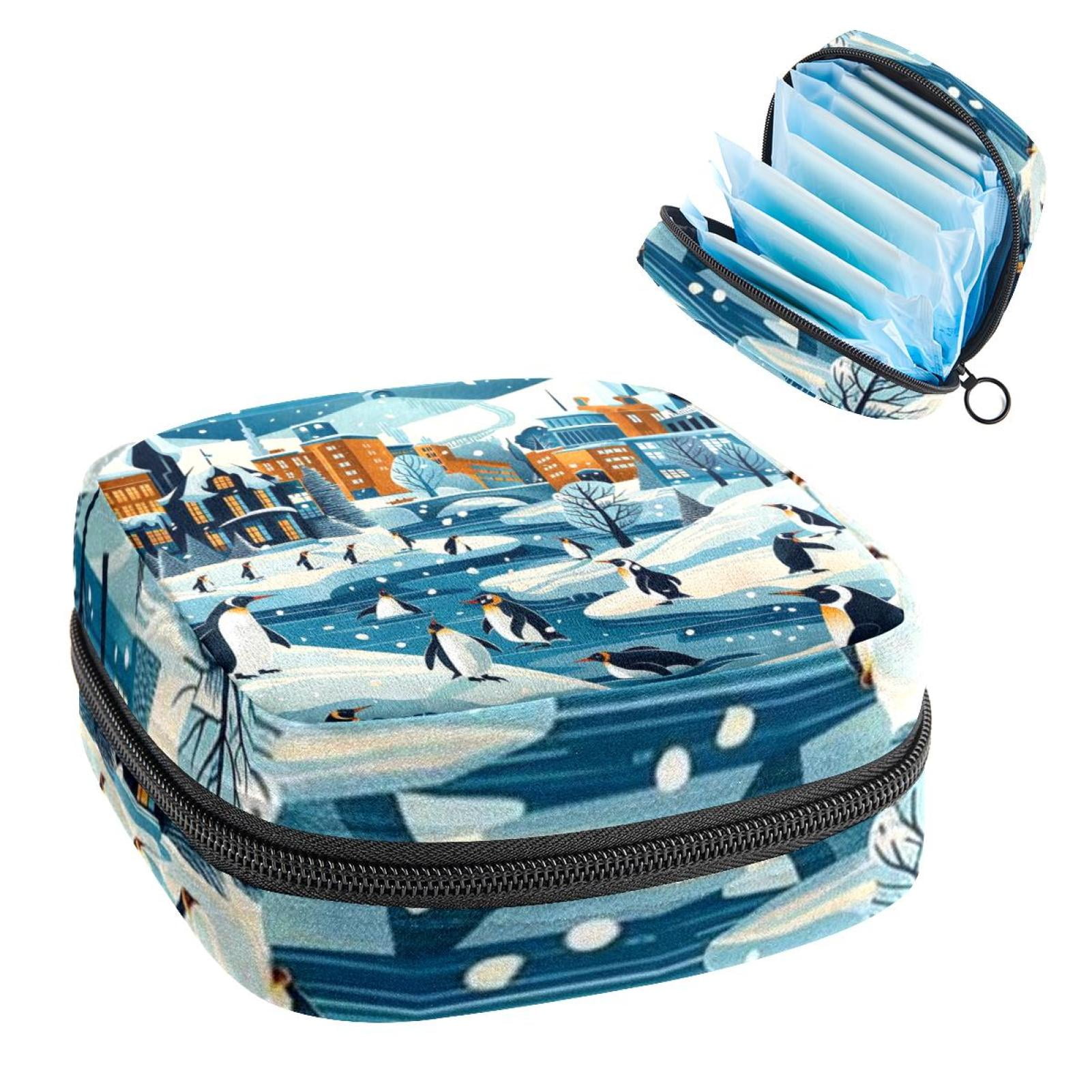 Penguin Sanitary Napkin Pouch Period Bag Cosmetic Travel Pouch Small ...