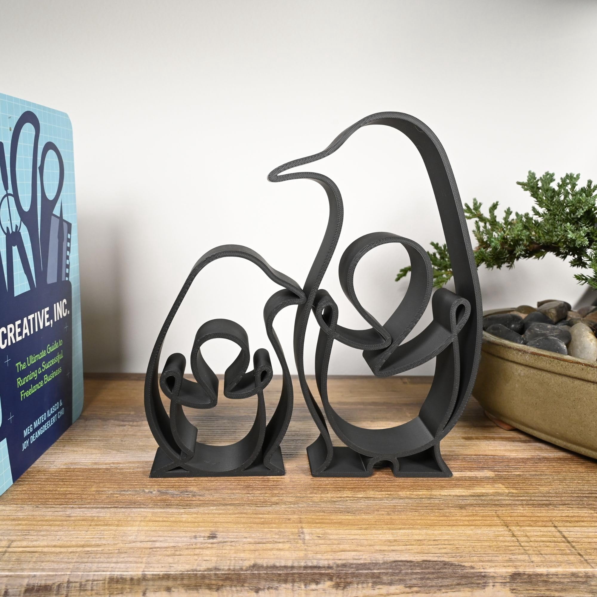 Penguin Sculpture – Minimalist Figurines Home Decor | Matte Eco ...