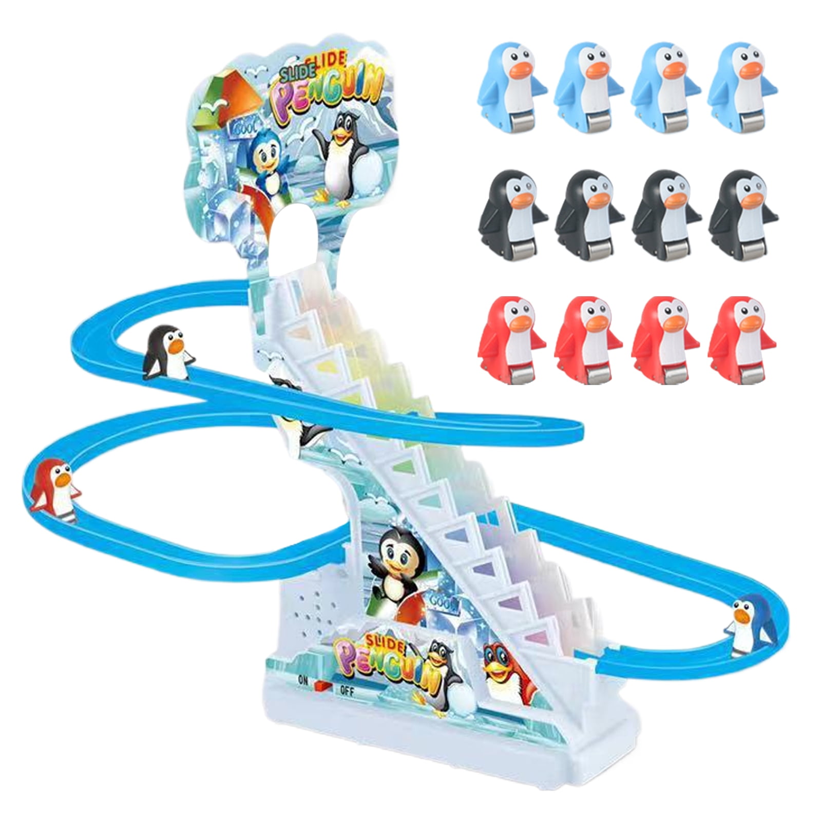 Penguin Slide ToyCute Penguin Race Game Toy with MusicLED Flashing ...