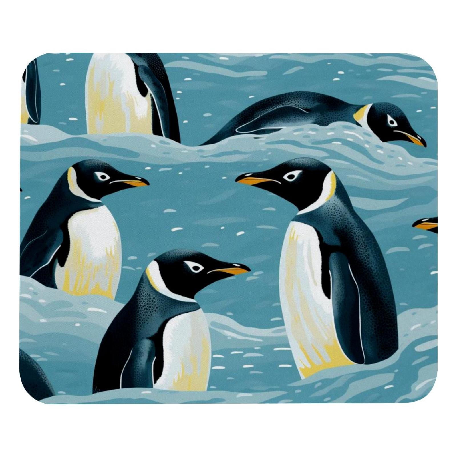 Penguin Square Desk Mat, 8.3x9.8 Inch, Non-Slip Rubber Bottom, Printed ...