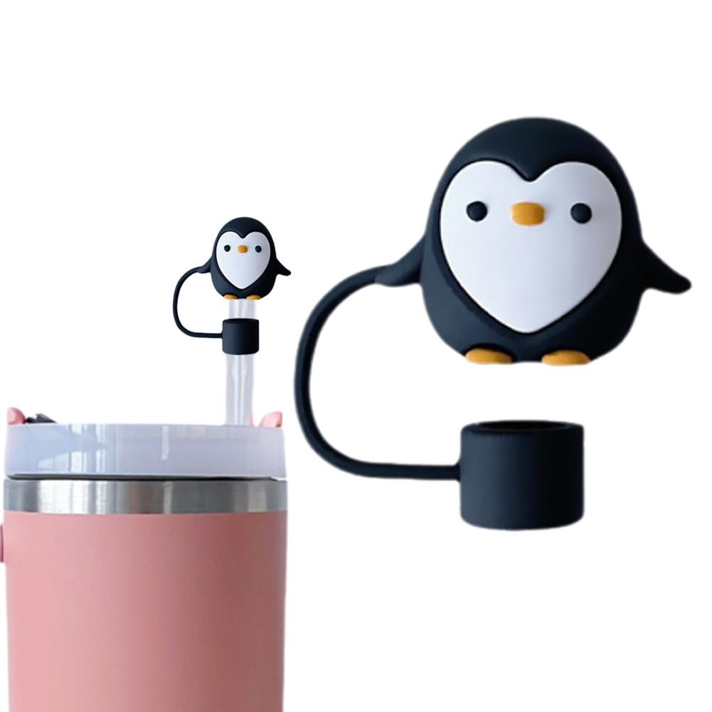Penguin Straw Covers, Adorable Silicone Straw Toppers (0.4"/10mm ...