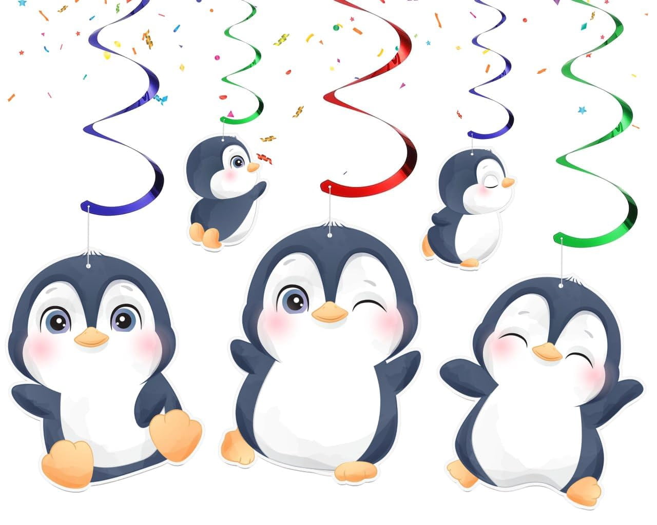 Penguin Streamers -EGSC Playful Penguin Party Decorations for a Chilly ...