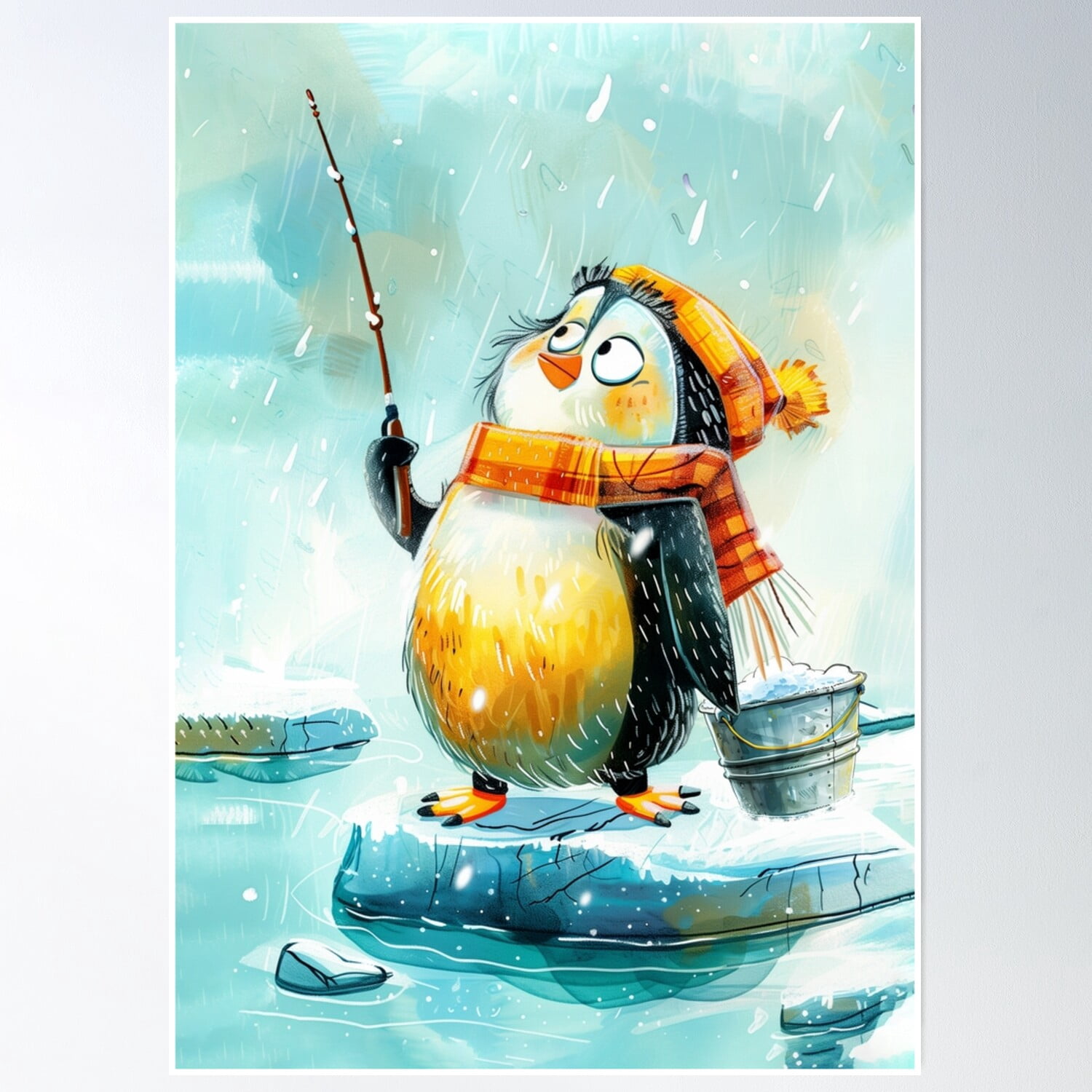 Penguin Wall Art - Nursery Wall Decor | Baby Penguin | Kids Winter Art ...