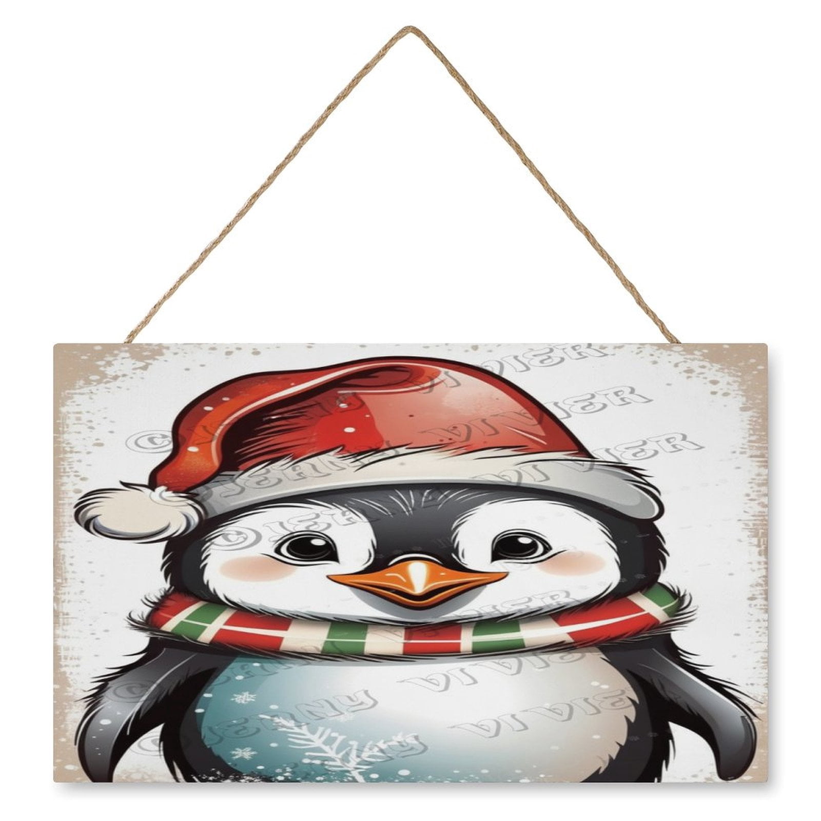 Penguin Wood Hanging Sign for Bedroom Living Room, Wood Wall Art, Funny ...