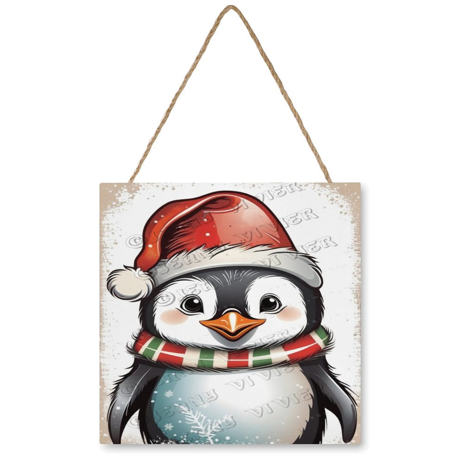 Penguin Wood Hanging Sign for Bedroom Living Room, Wood Wall Art, Funny ...