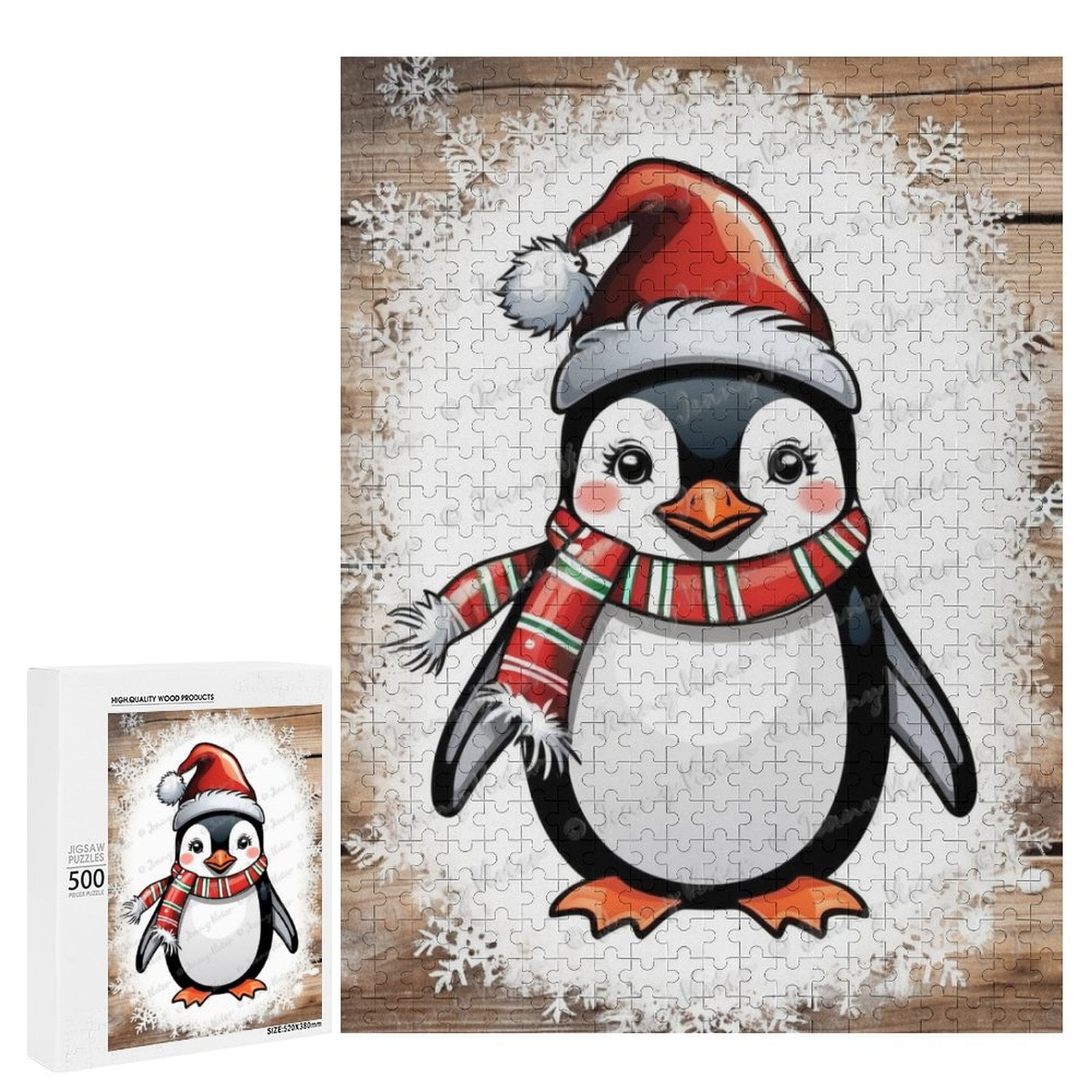 Penguin Wooden Wall Decor Home Wall Signs for Bedroom Living Room 500 ...