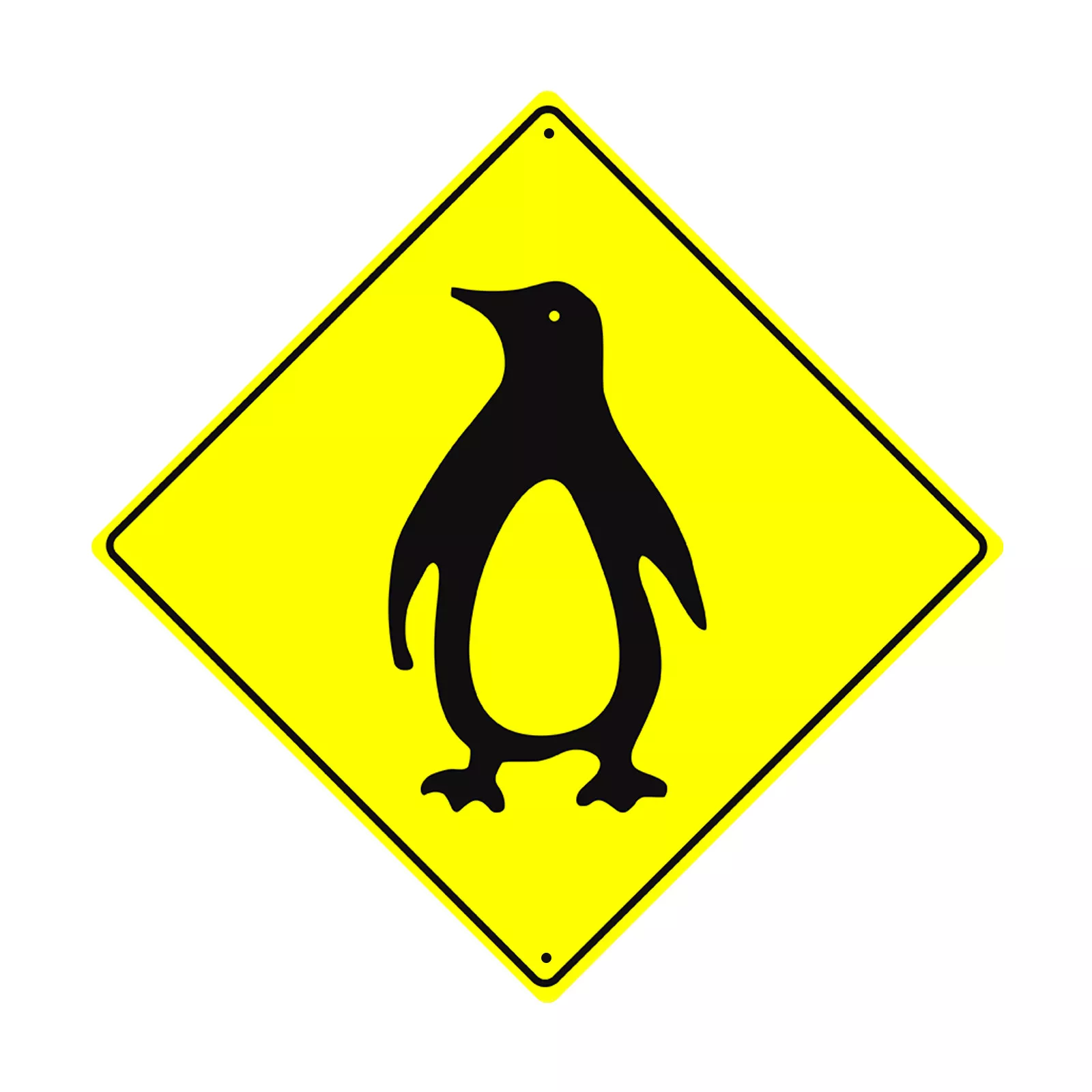 Penguin Xing Diamond Sign Crossing Animal Road Home Caution Aluminum ...