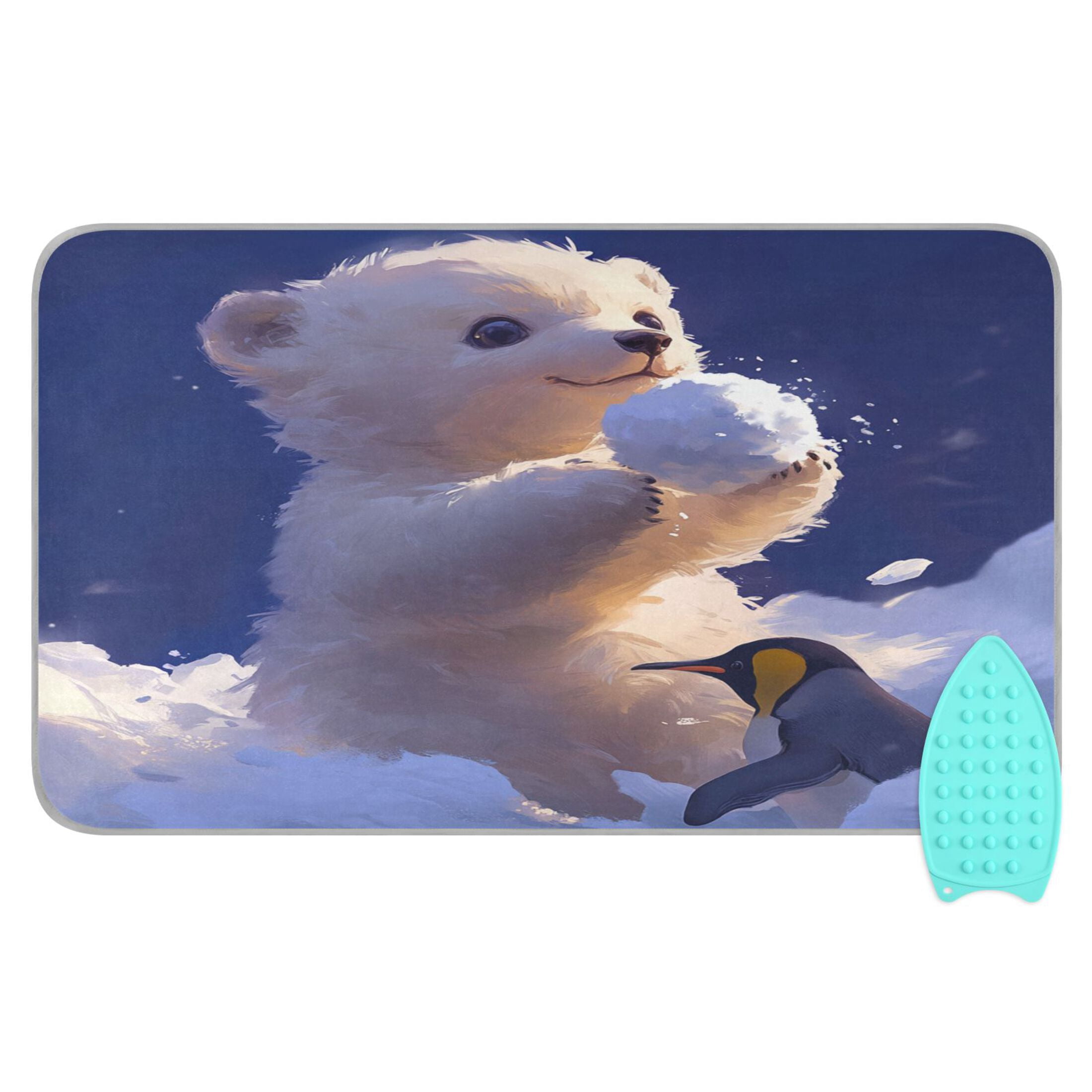 Penguin and Polar Bear Portable Ironing Mat, Heat-Resistant, Dual-Sided ...