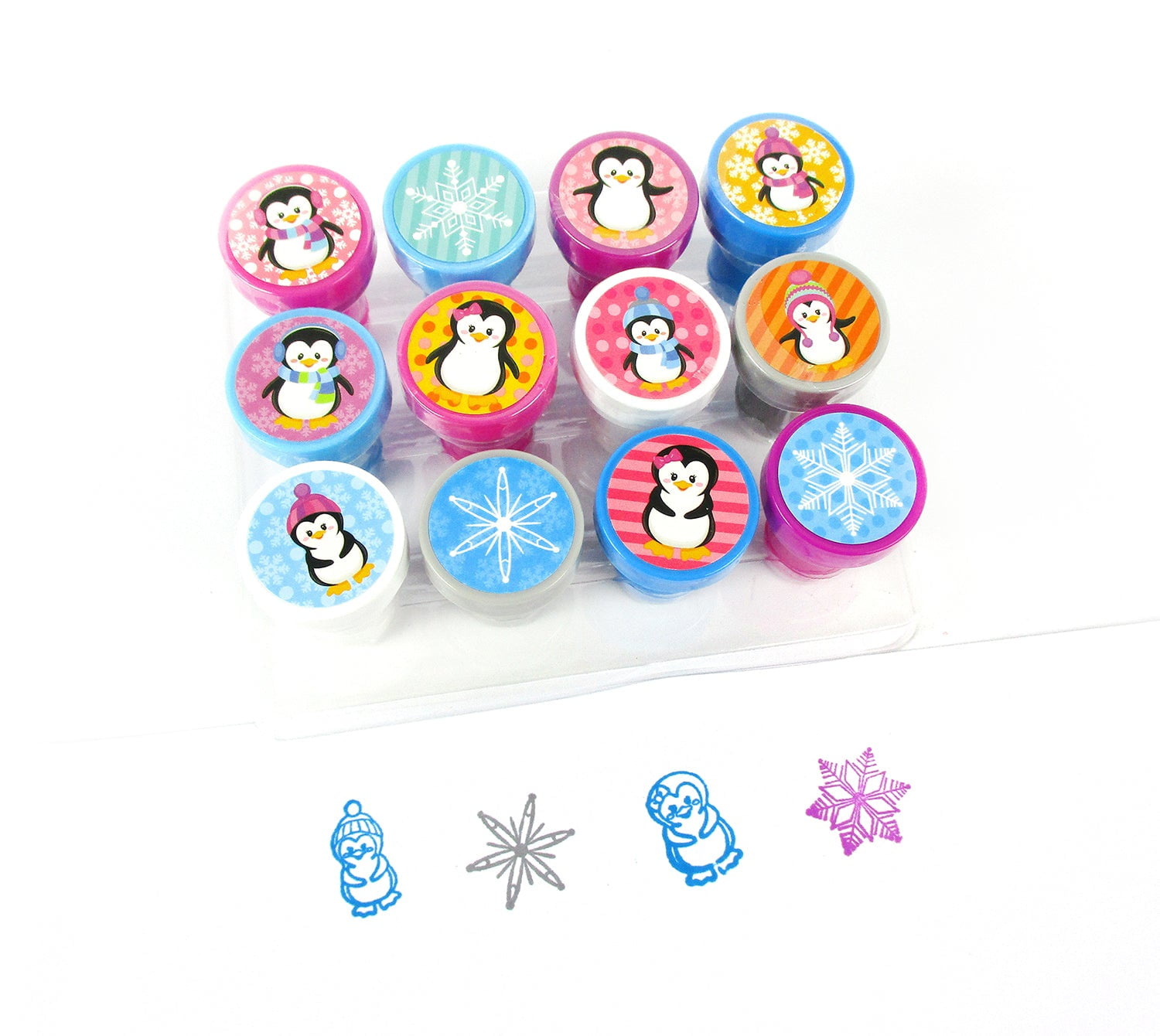 Penguins 12 Pcs Stamp Kit for Kids Self-Inking Stamps, Stocking ...