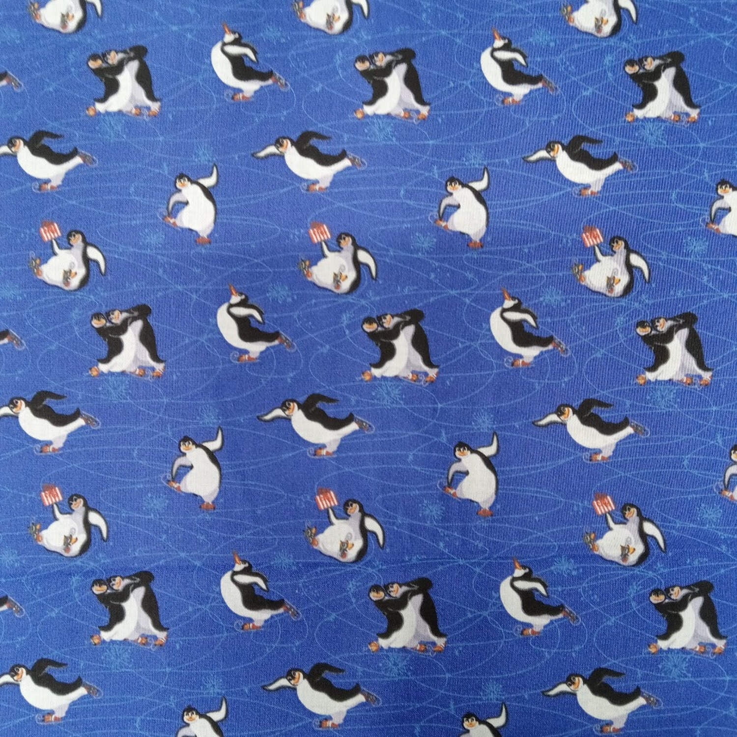 Penguins Skating Cotton Fabric - Walmart.com