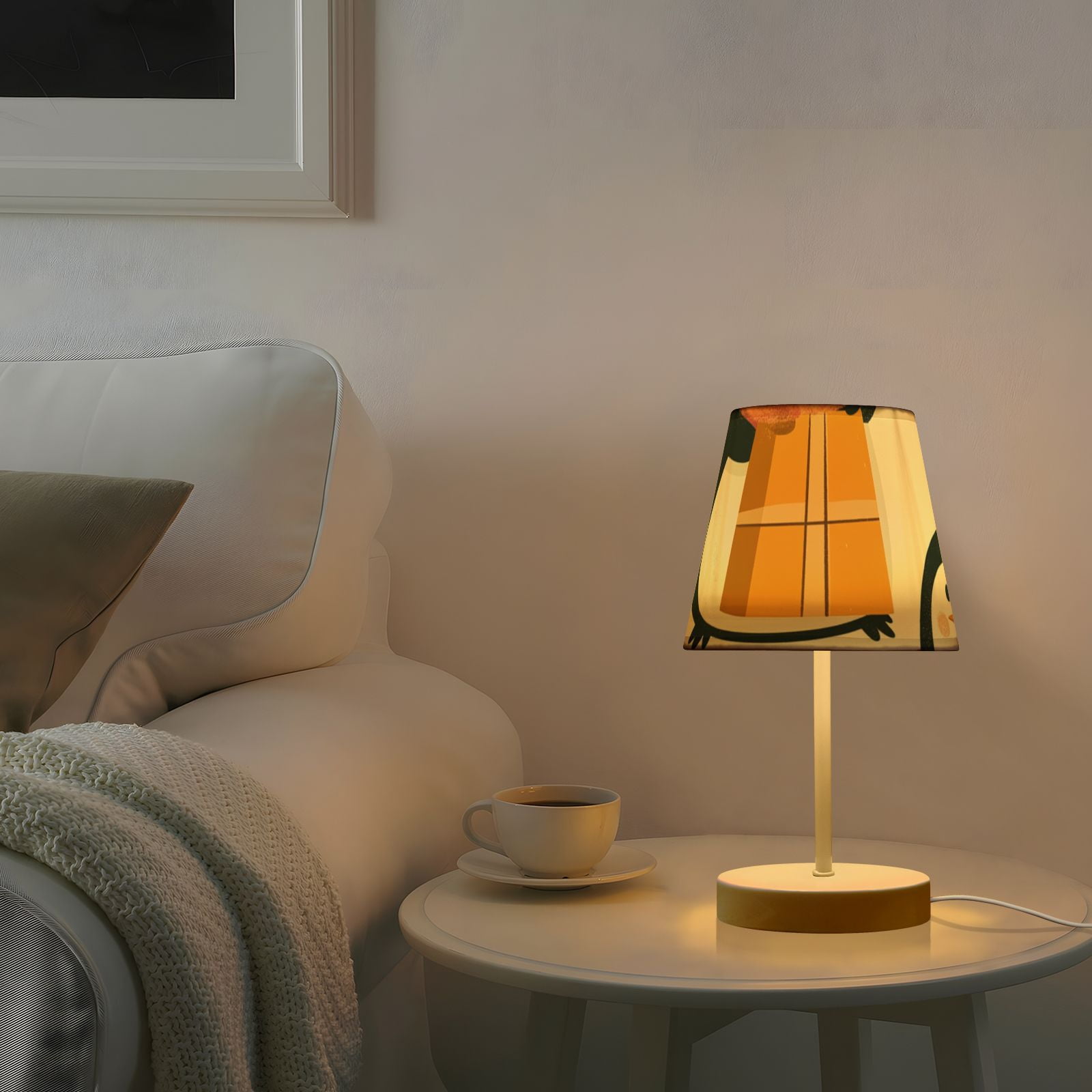 Penguins with Gifts Desk Lamp 3 Color Modes LED Table Lamp Nightstand ...