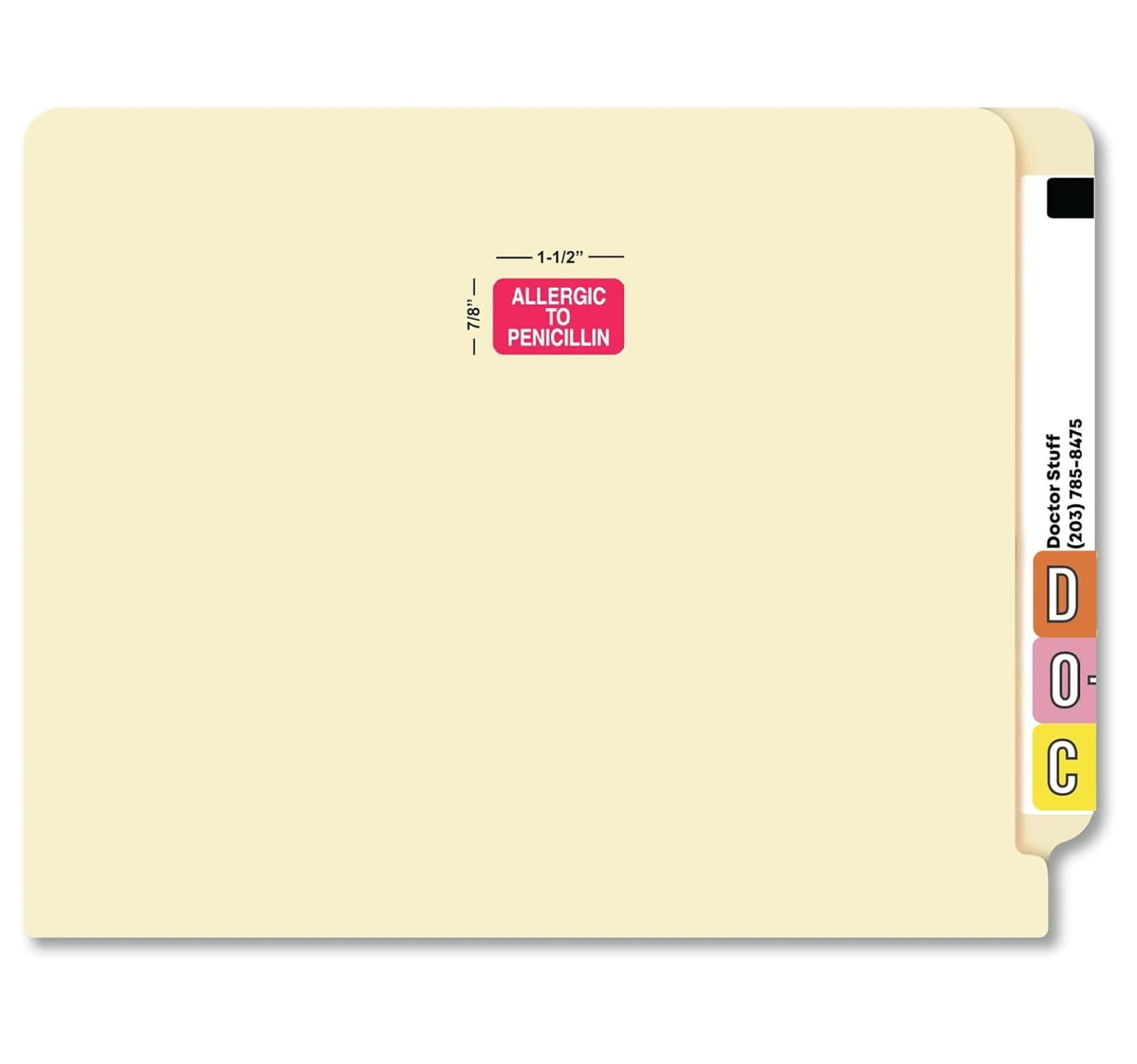 Penicillin Allergy Labels - Red Chart Stickers, 1-1/2" x 7/8", 250/Box ...